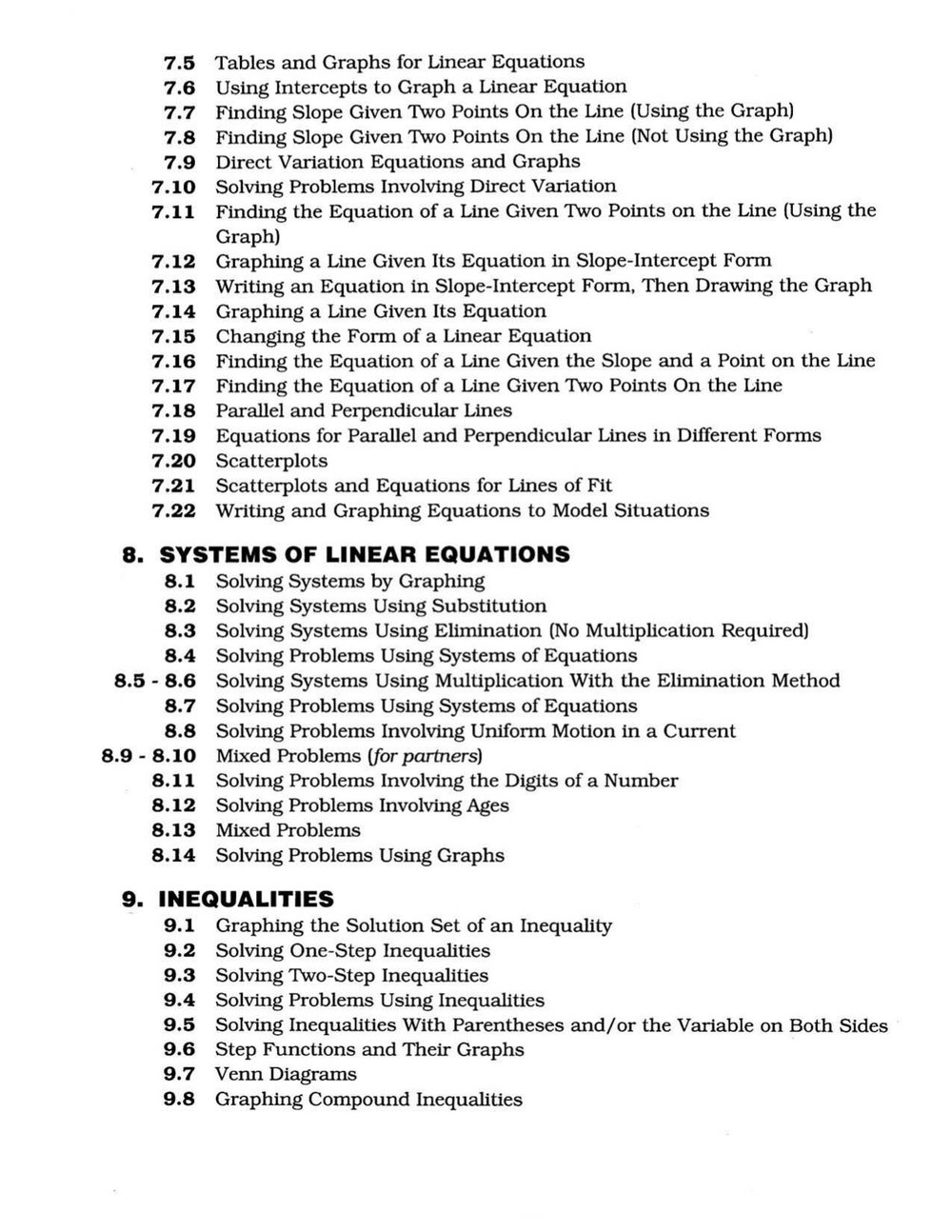 PA Table of Contents, p. 3 — Marcy Mathworks