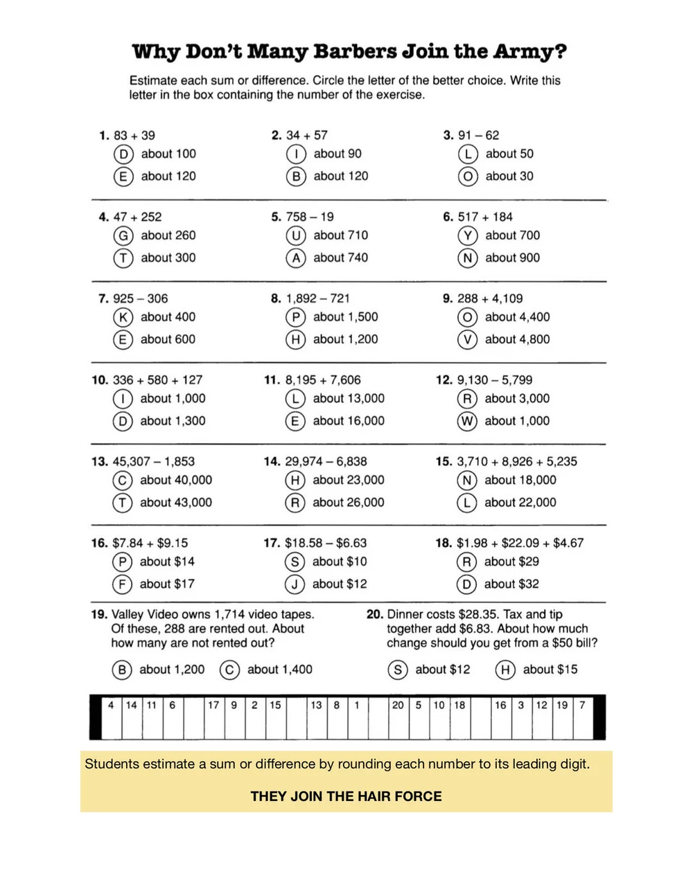 MSM Sample Puzzle A-3 — Marcy Mathworks