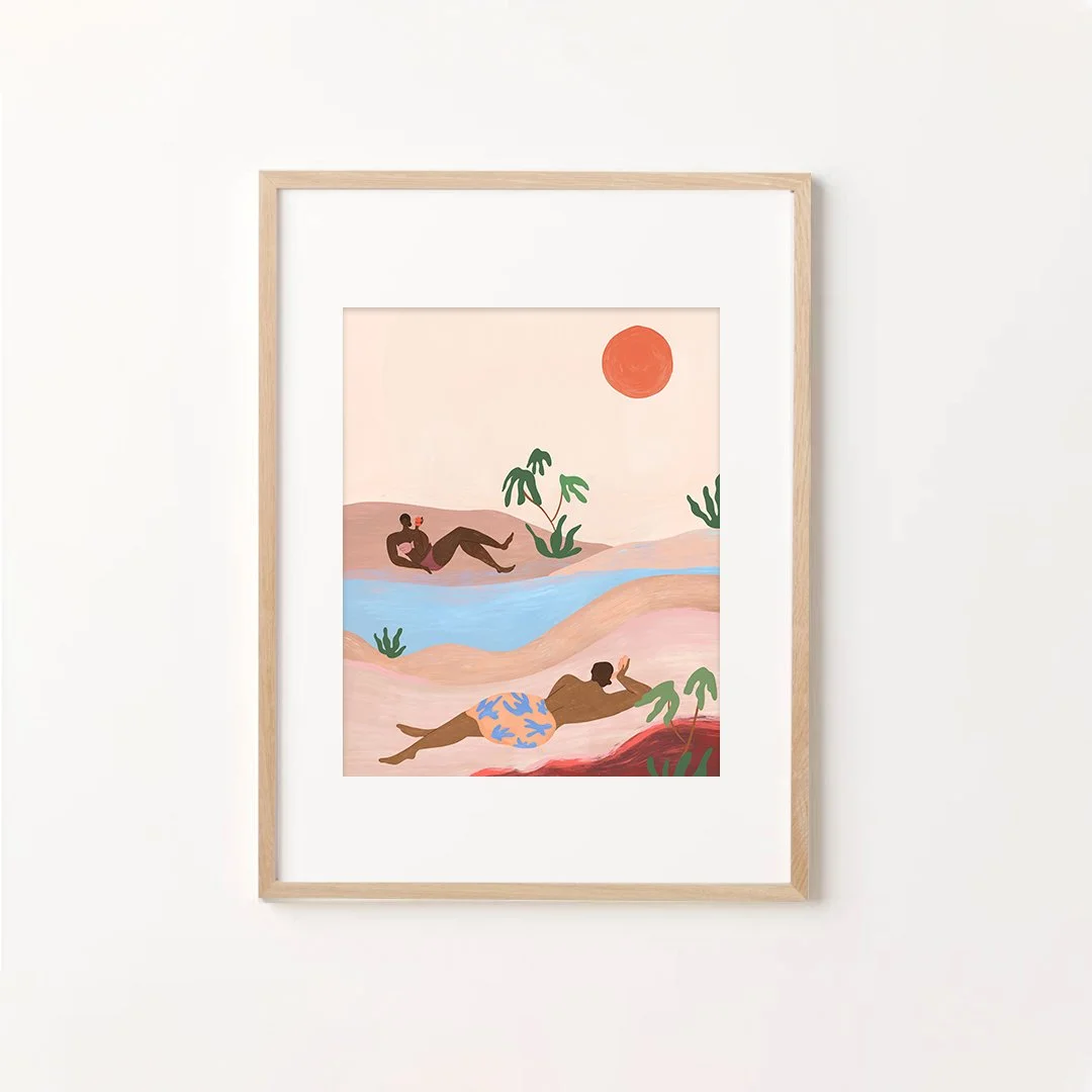 Mid Afternoon Nap Art Print – Tranquil & Whimsical Tropical Art ...