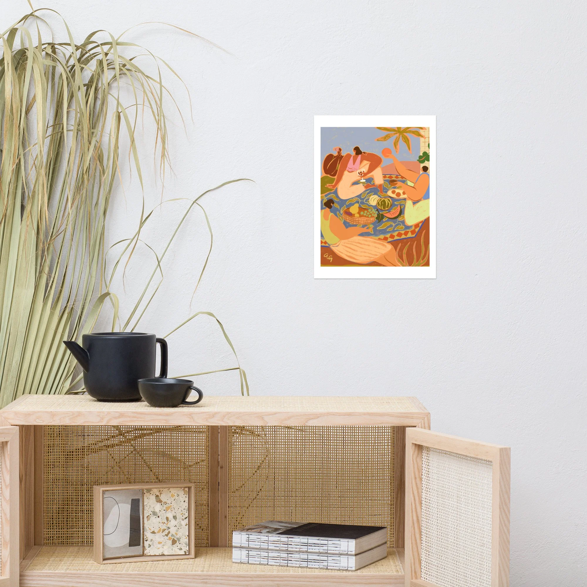 Nature’s Embrace Art Print – Nature-Inspired Female Art | Tropical and ...