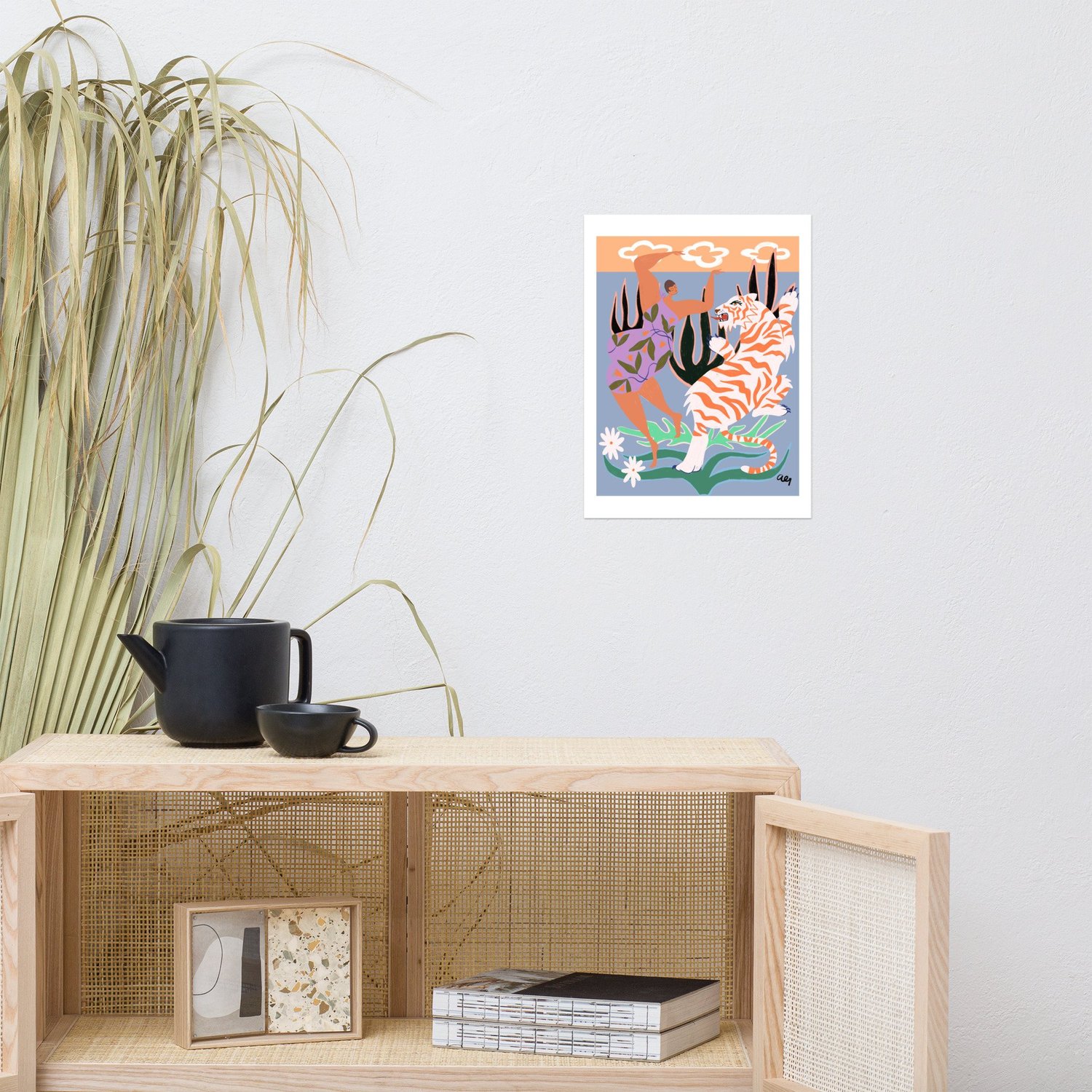 Bring fierce elegance to your space with the Asian Tiger art print—a ...
