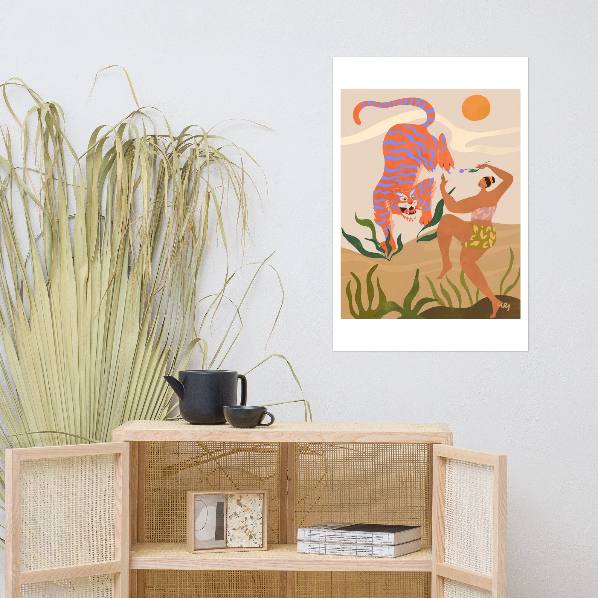 Bring fierce elegance to your space with the Asian Tiger art print—a ...