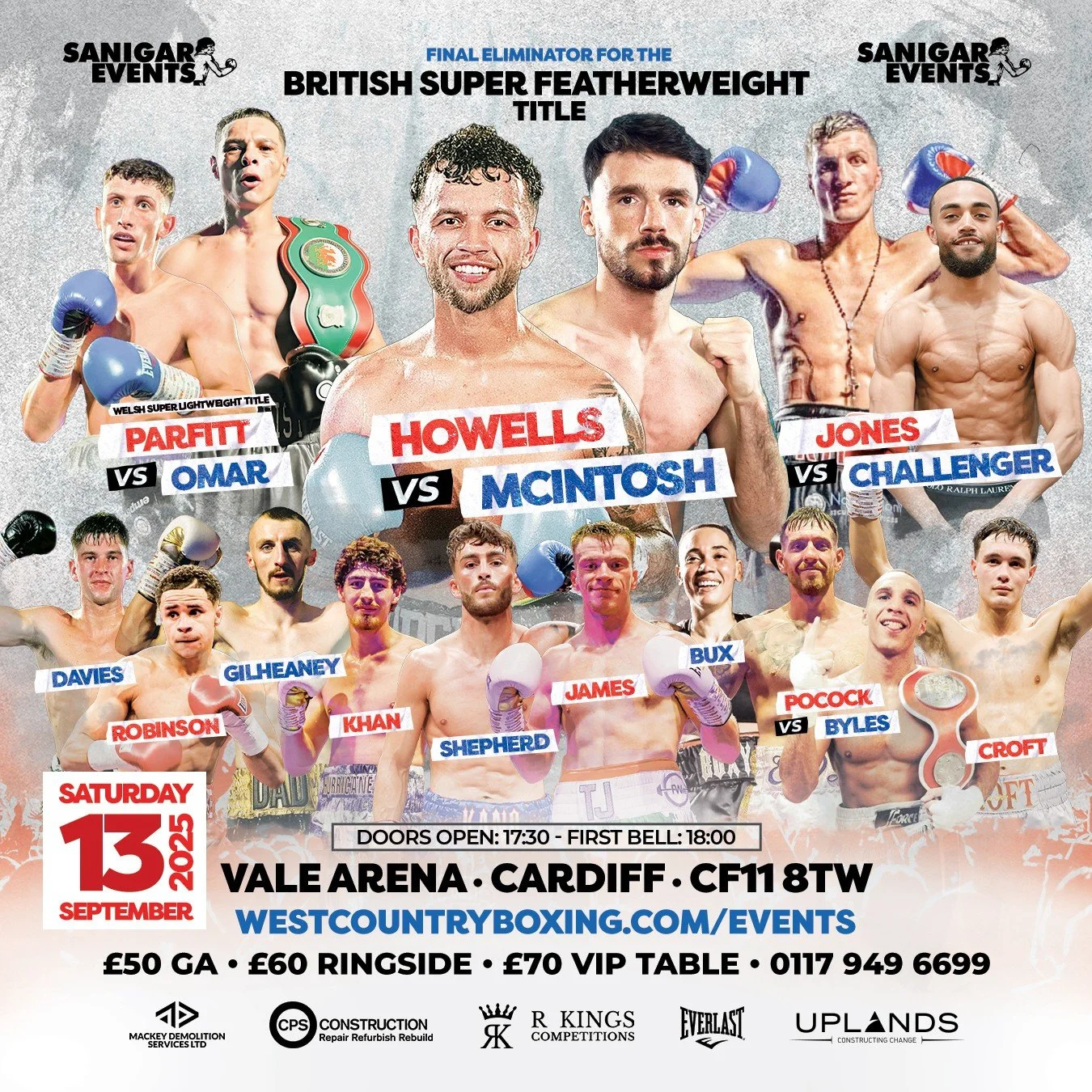 Sanigar Events — Bristol Boxing Gym