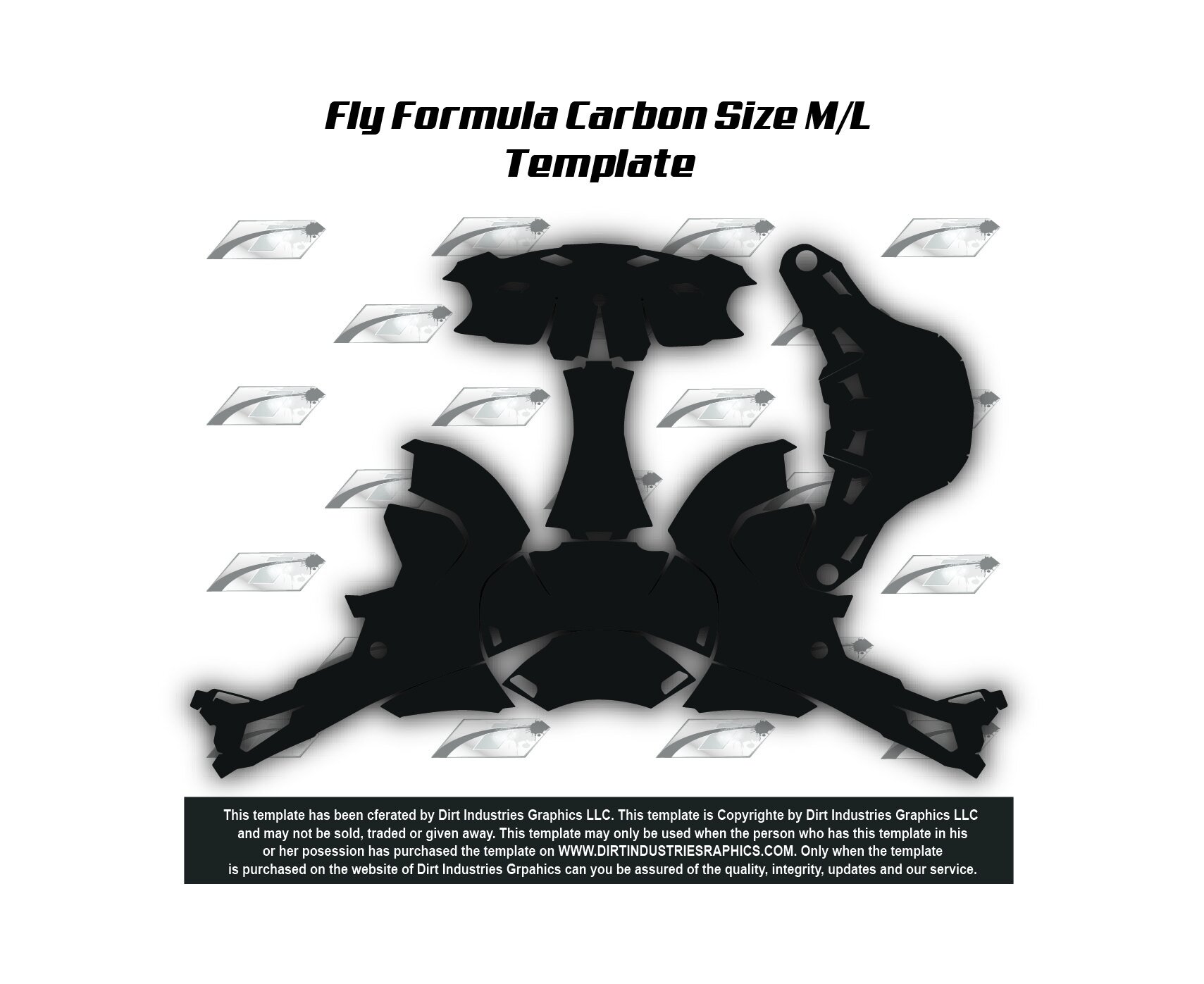 Fly Formula Carbon M/L Size Template — Dirt Industries Graphics