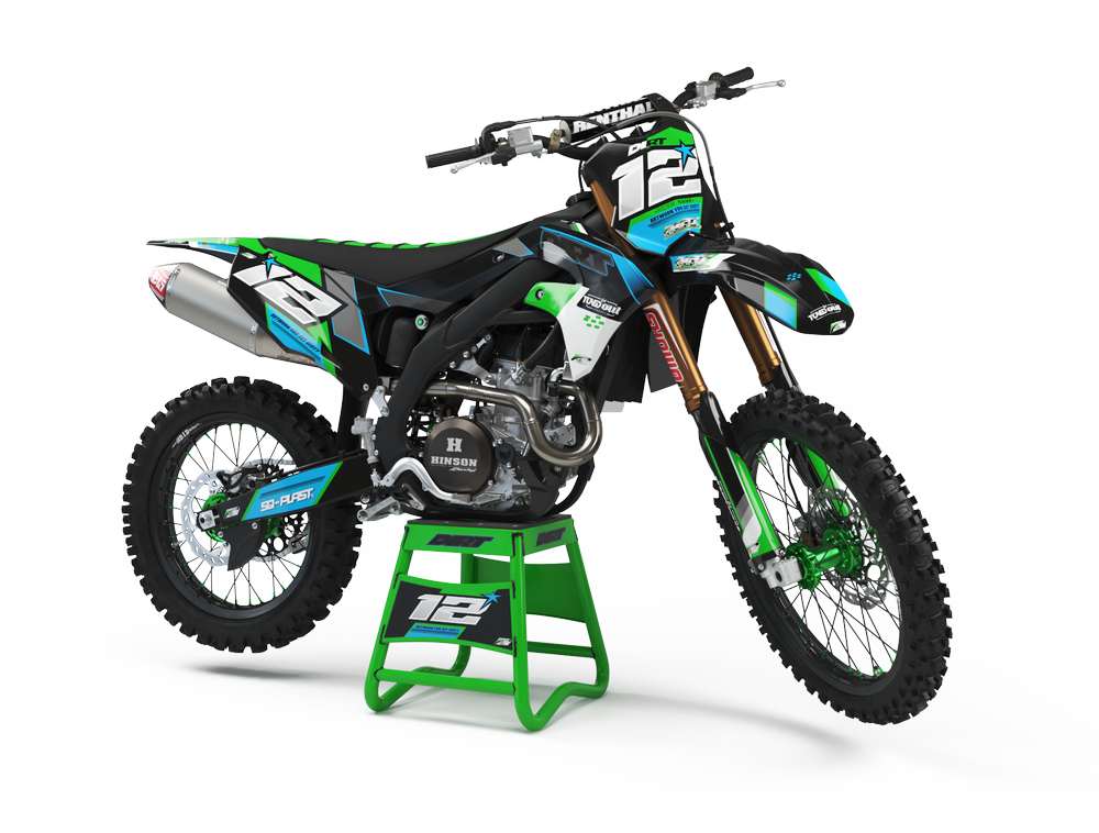 Green Kawasaki Dirt Bike