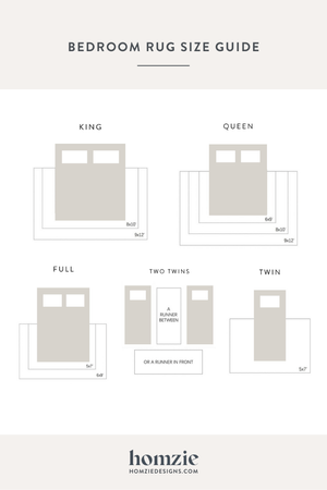How to Select the Right Size Rug for Your Bedroom — Homzie Designs