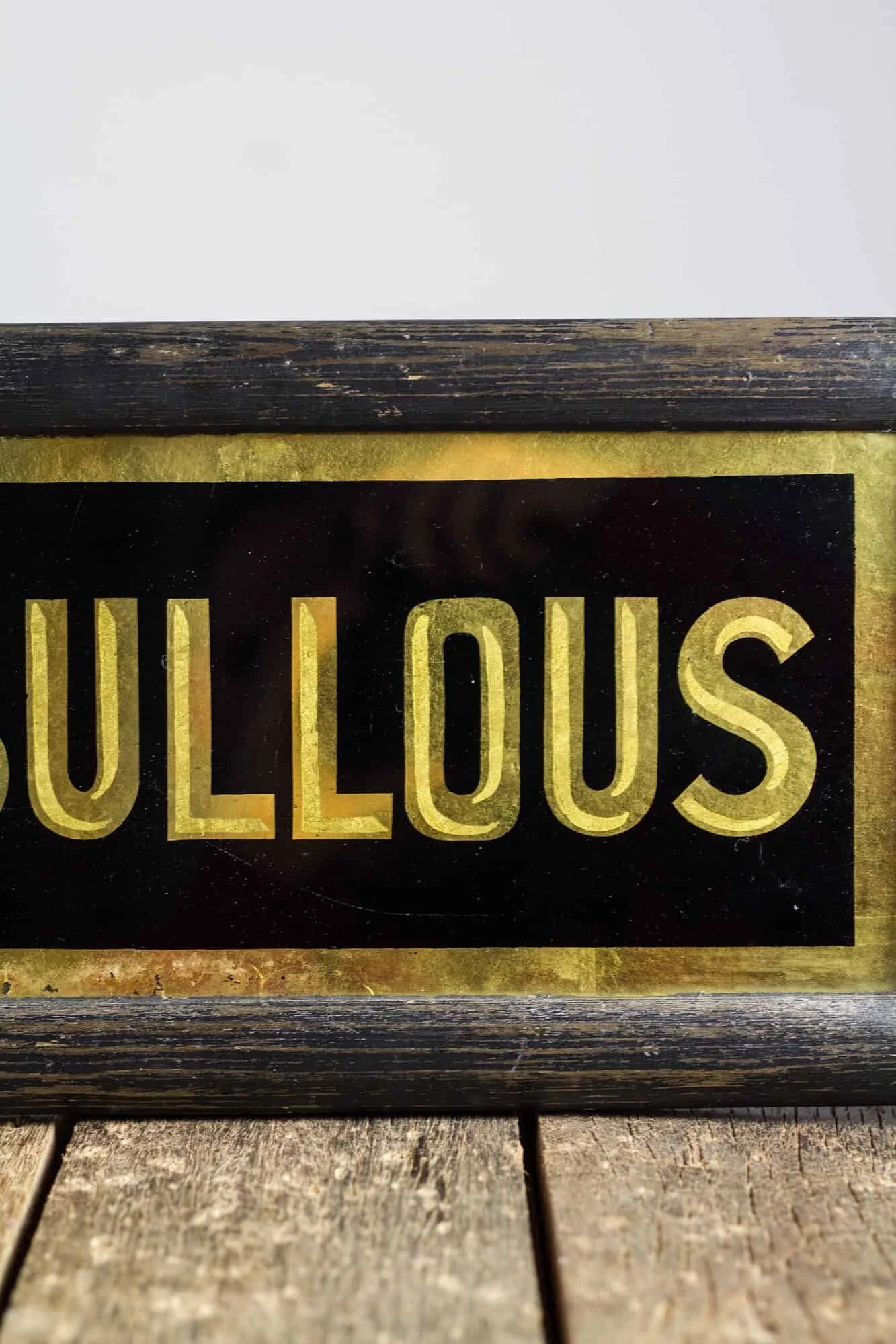 'Bullous' Reverse Painted Sign — Antiques Workshop | Exceptional ...
