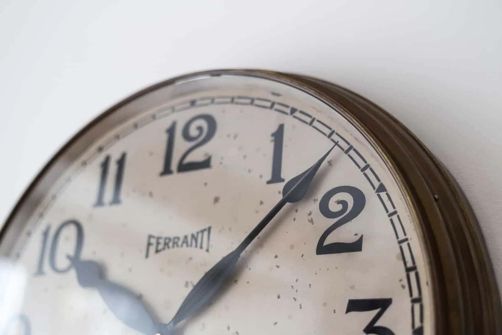 Copper Ferranti Mid Century Wall Clock — Antiques Workshop ...