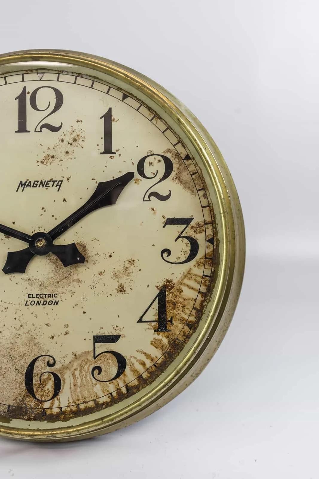 Large Brass Magneta Clock — Antiques Workshop | Exceptional Vintage ...