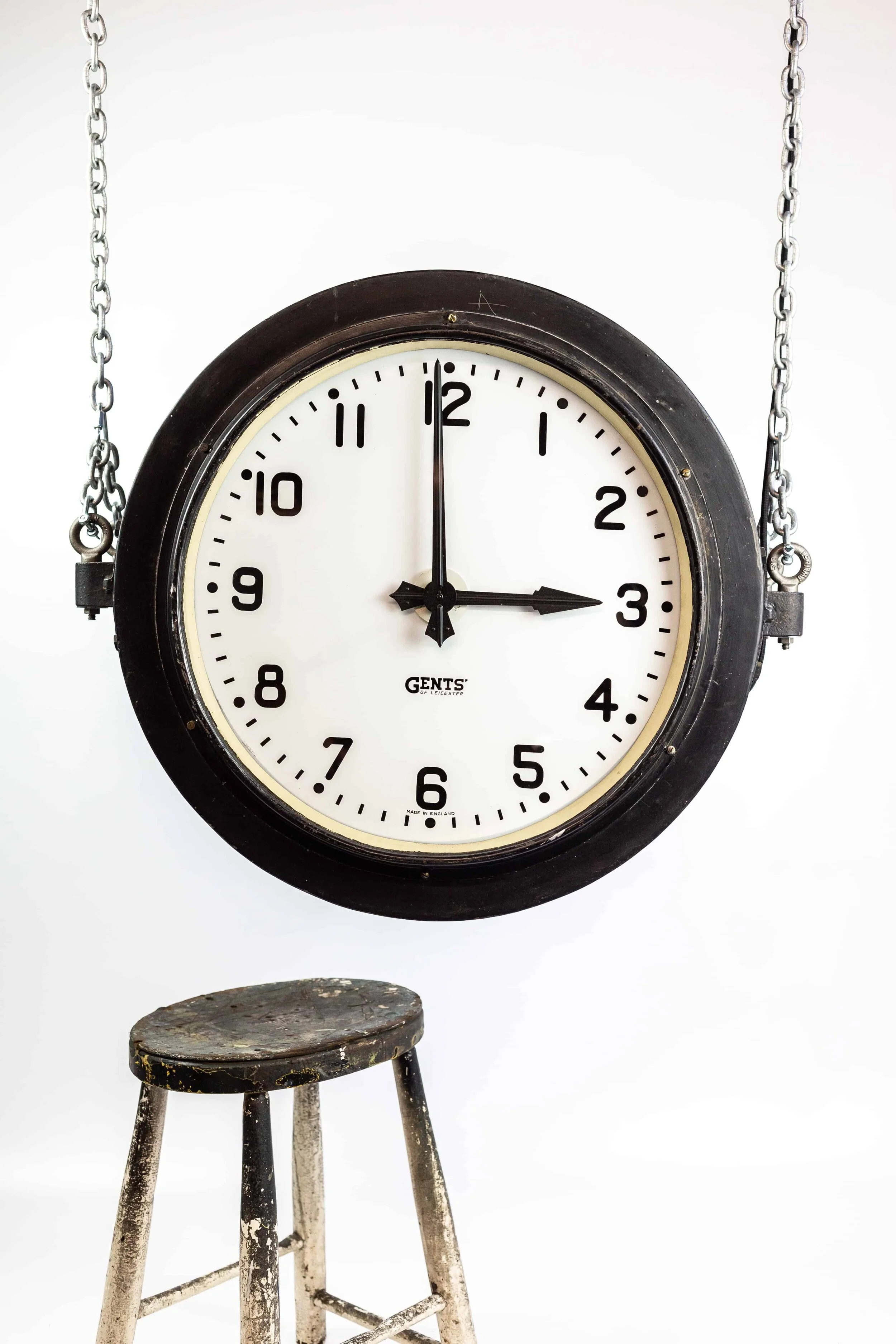 Illuminated Gents of Leicester Railway Clock — Antiques Workshop ...