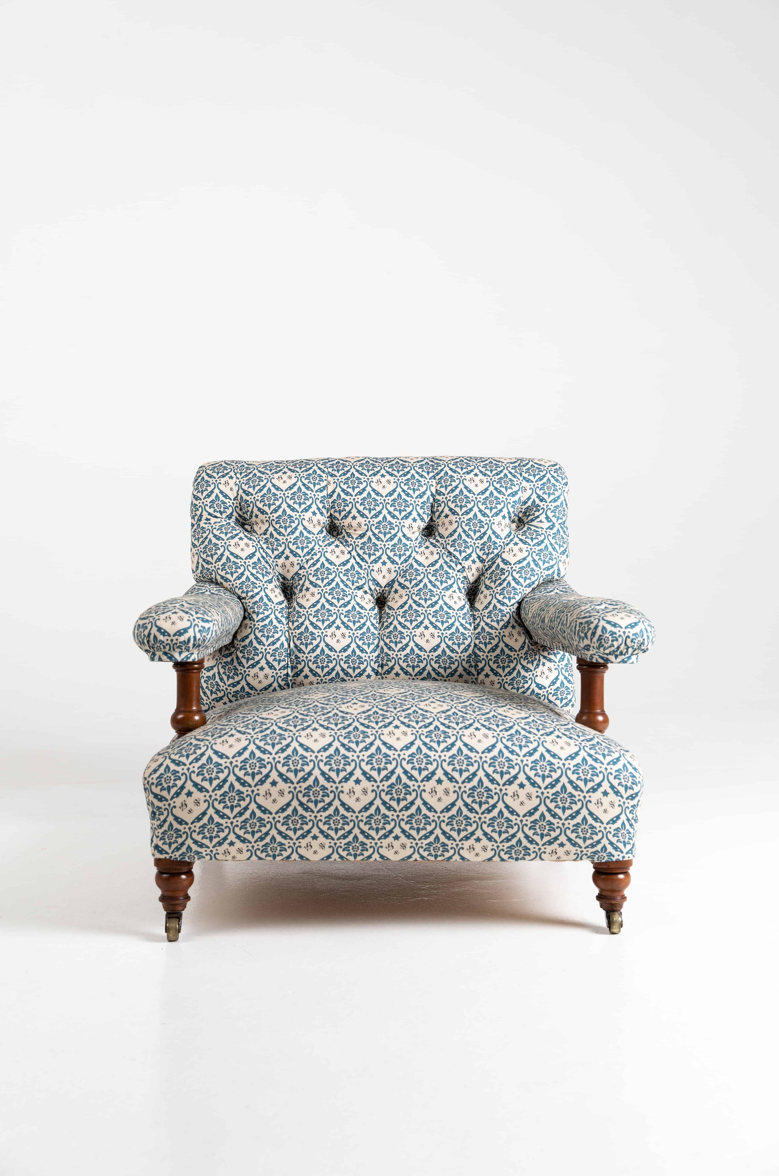 Early Howard & Sons Easy Armchair — Antiques Workshop | Exceptional ...