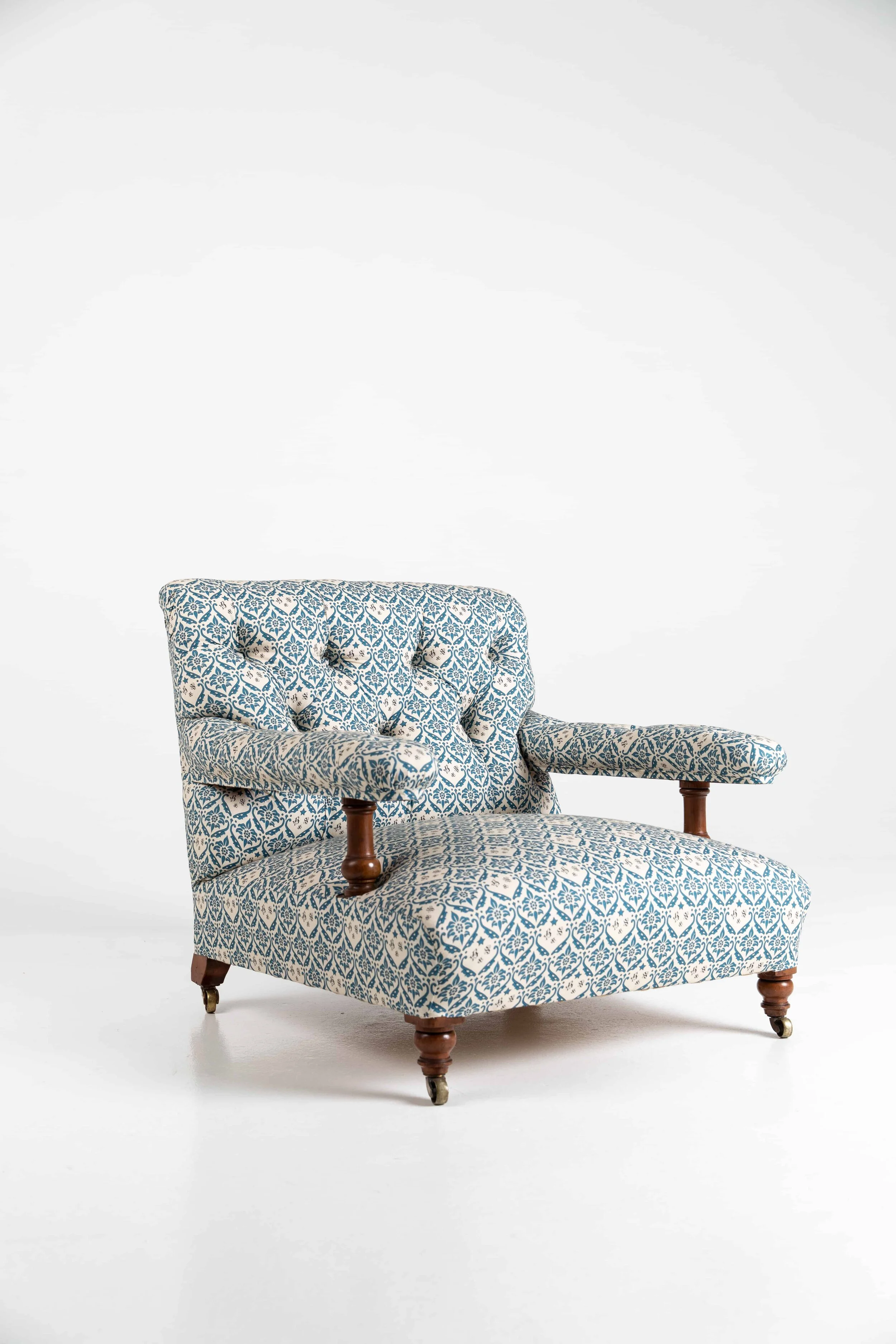 Early Howard & Sons Easy Armchair — Antiques Workshop | Exceptional ...