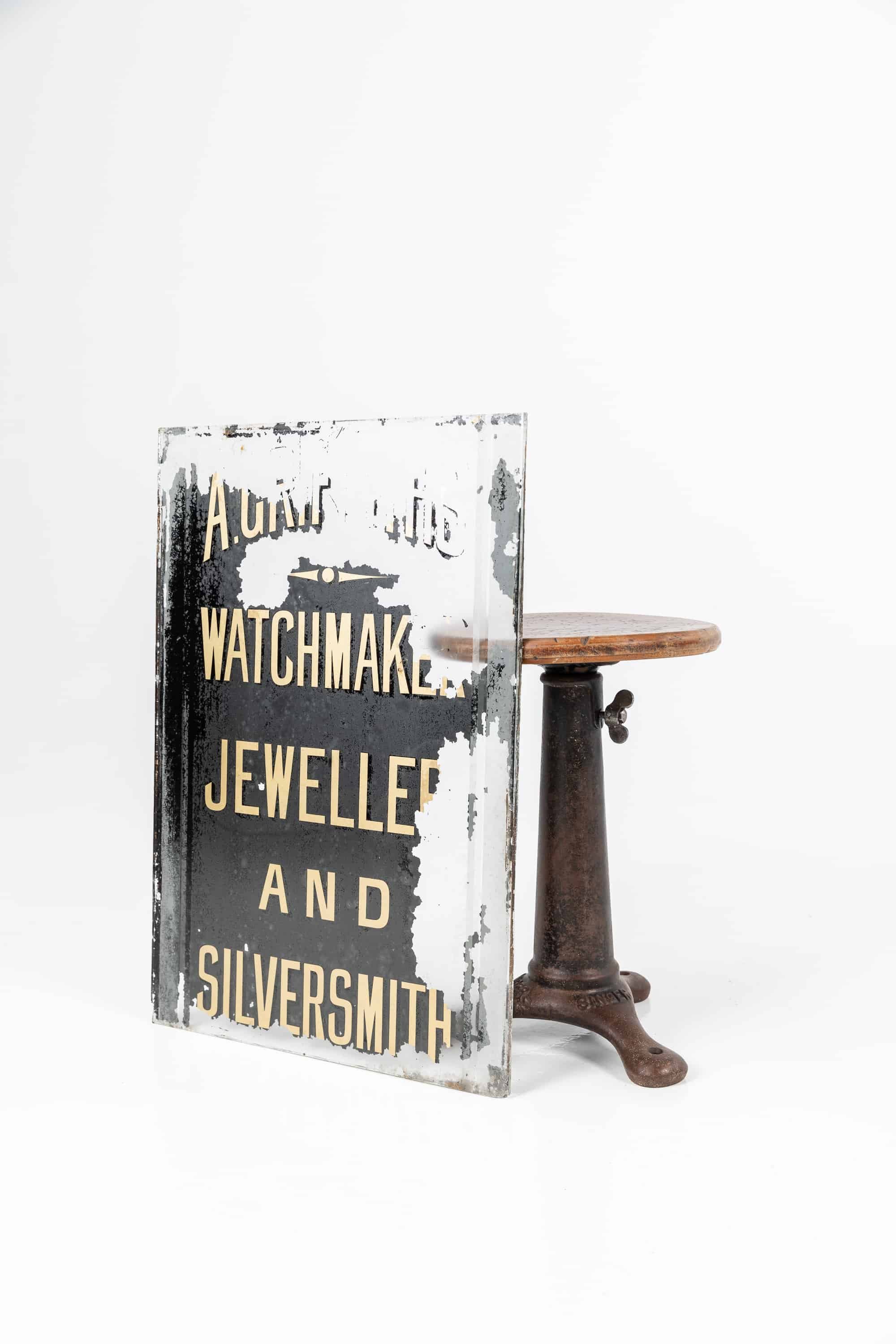 Reverse Painted Glass Trade Sign — Antiques Workshop | Exceptional ...