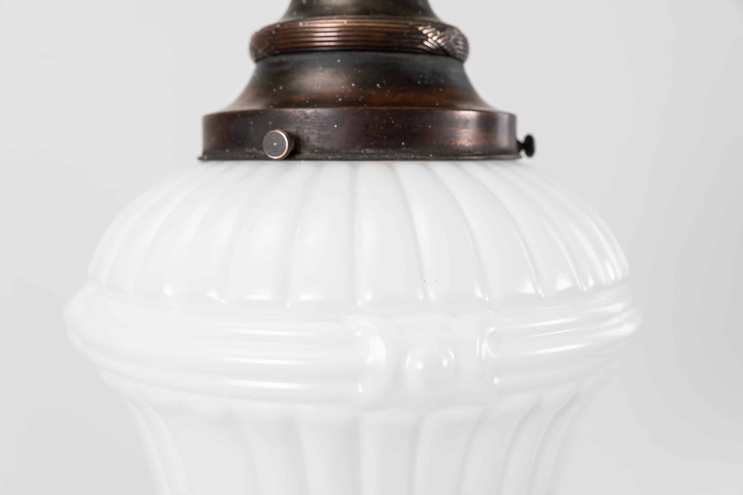 Ornate Moulded Art Deco Opaline Light Pendant — Antiques Workshop ...