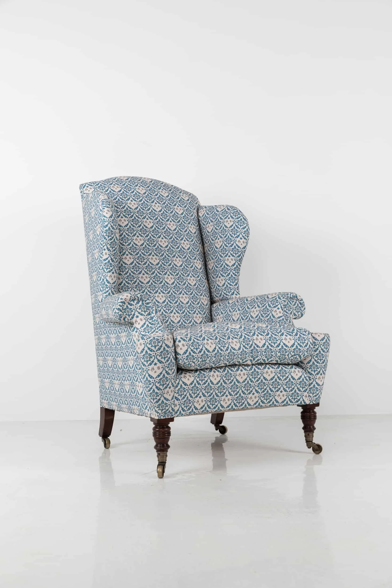 Howard & Sons 'Ennismore' Wingback Armchair — Antiques Workshop ...