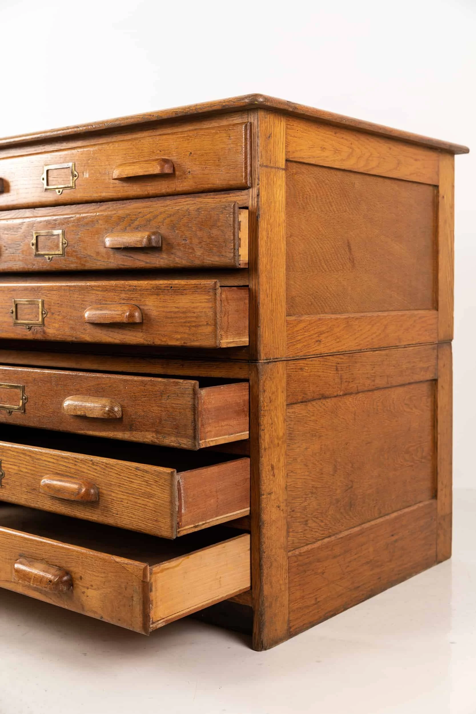 Architects Oak Plan Chest — Antiques Workshop | Exceptional Vintage ...