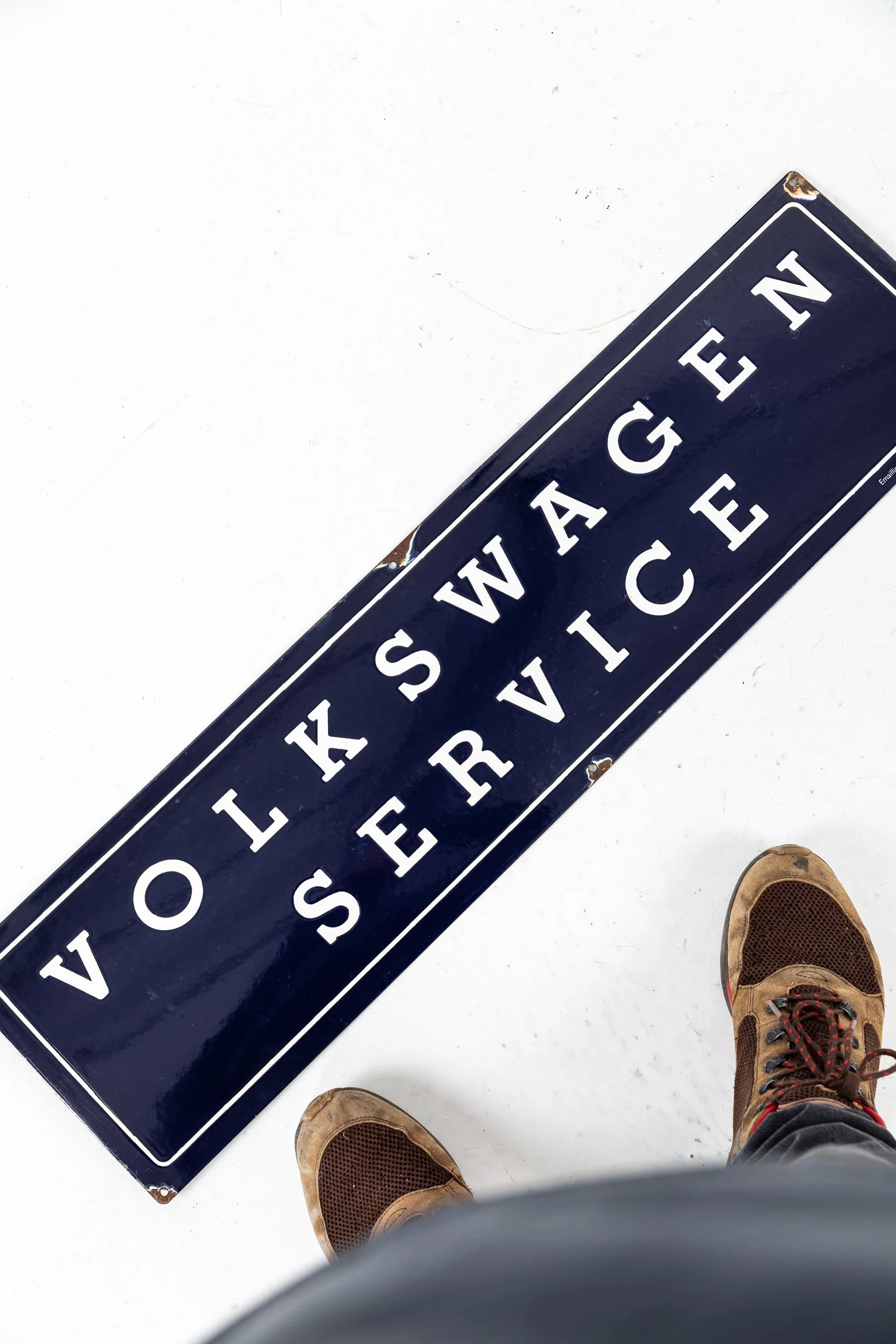 Volkswagen Service Enamel Sign — Antiques Workshop | Exceptional ...