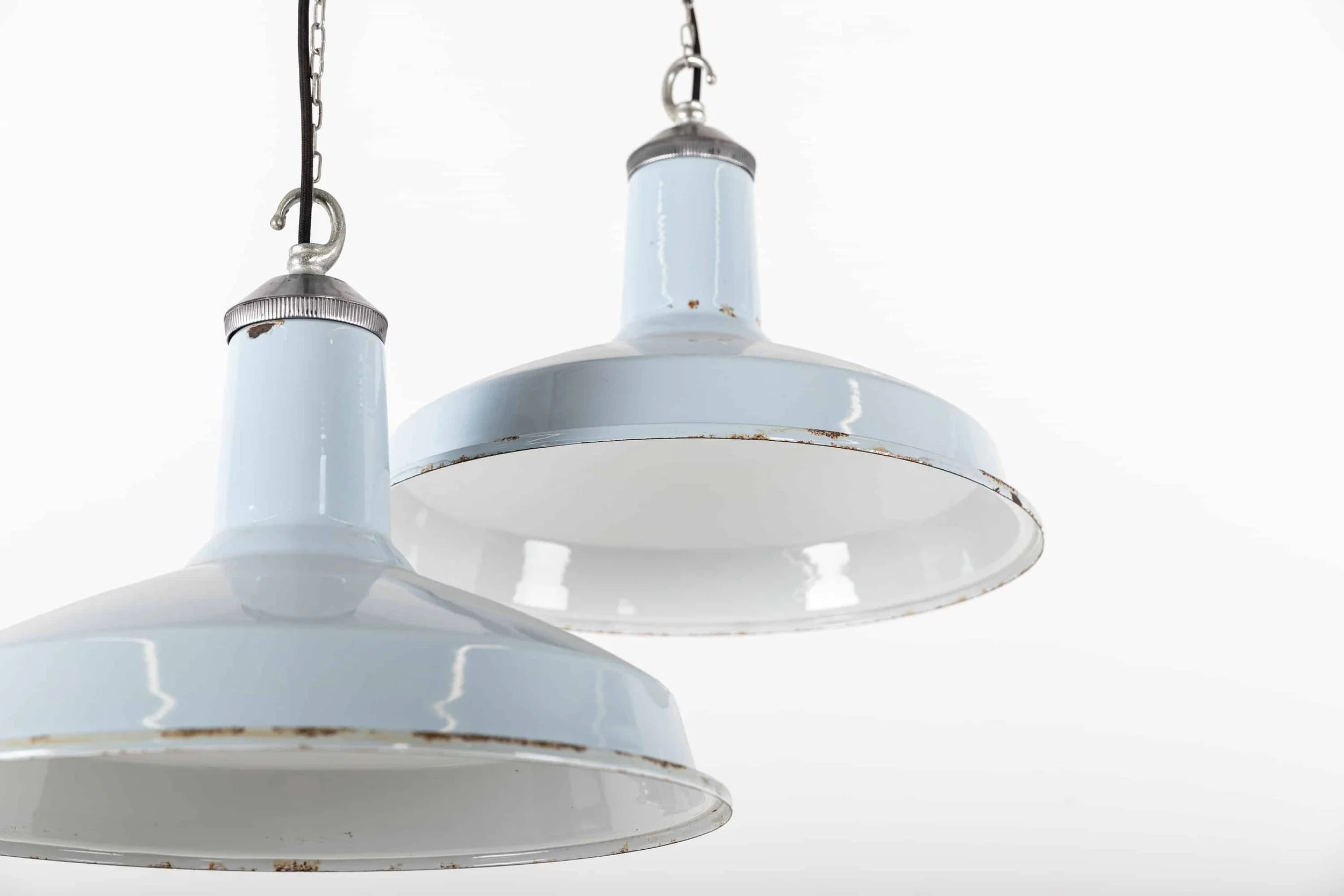 Blue Simplex Enamel Lamps — Antiques Workshop | Exceptional Vintage ...