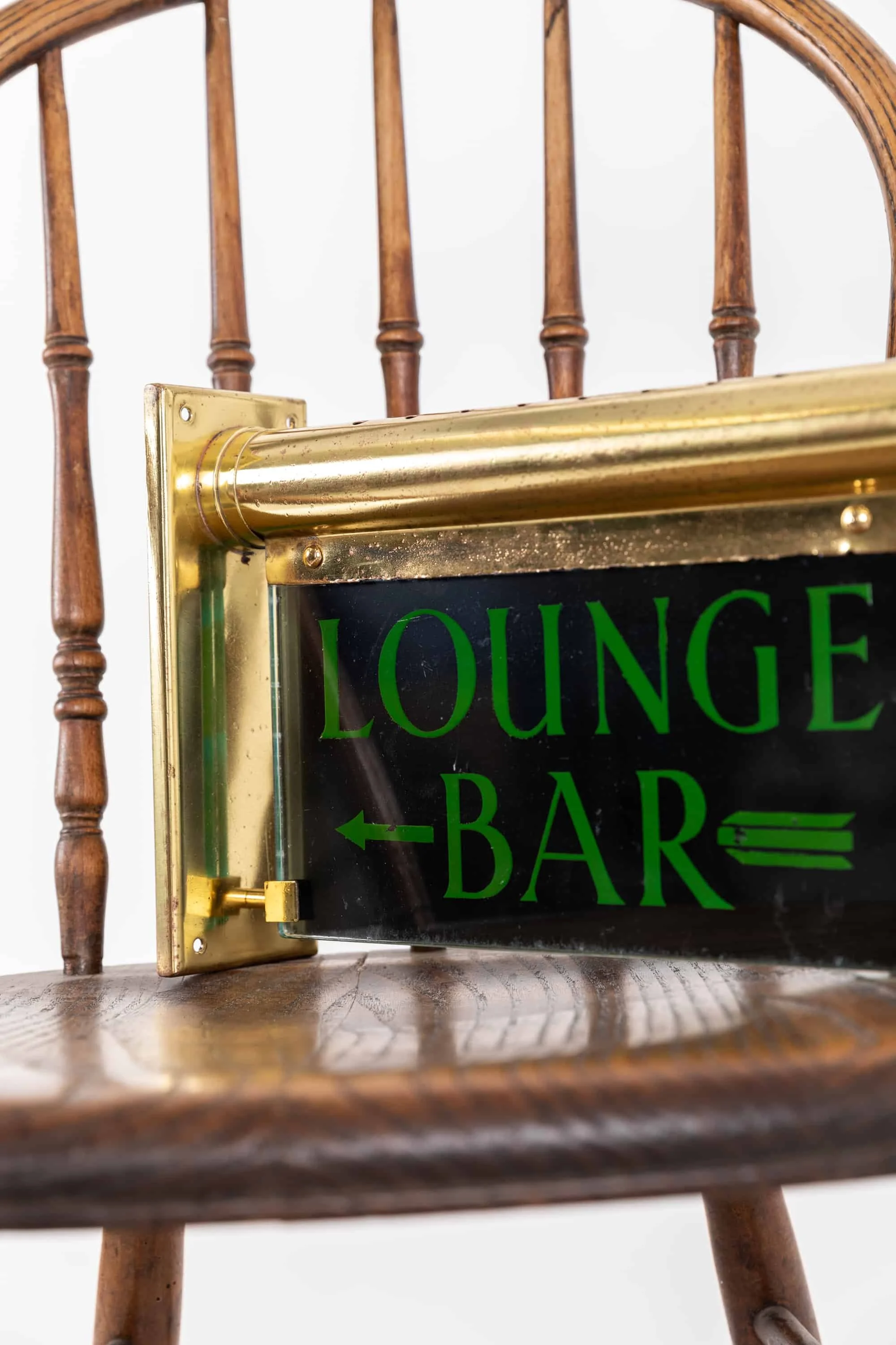 Art Deco Brass Illuminated 'Lounge Bar' Internalite Sign — Antiques ...