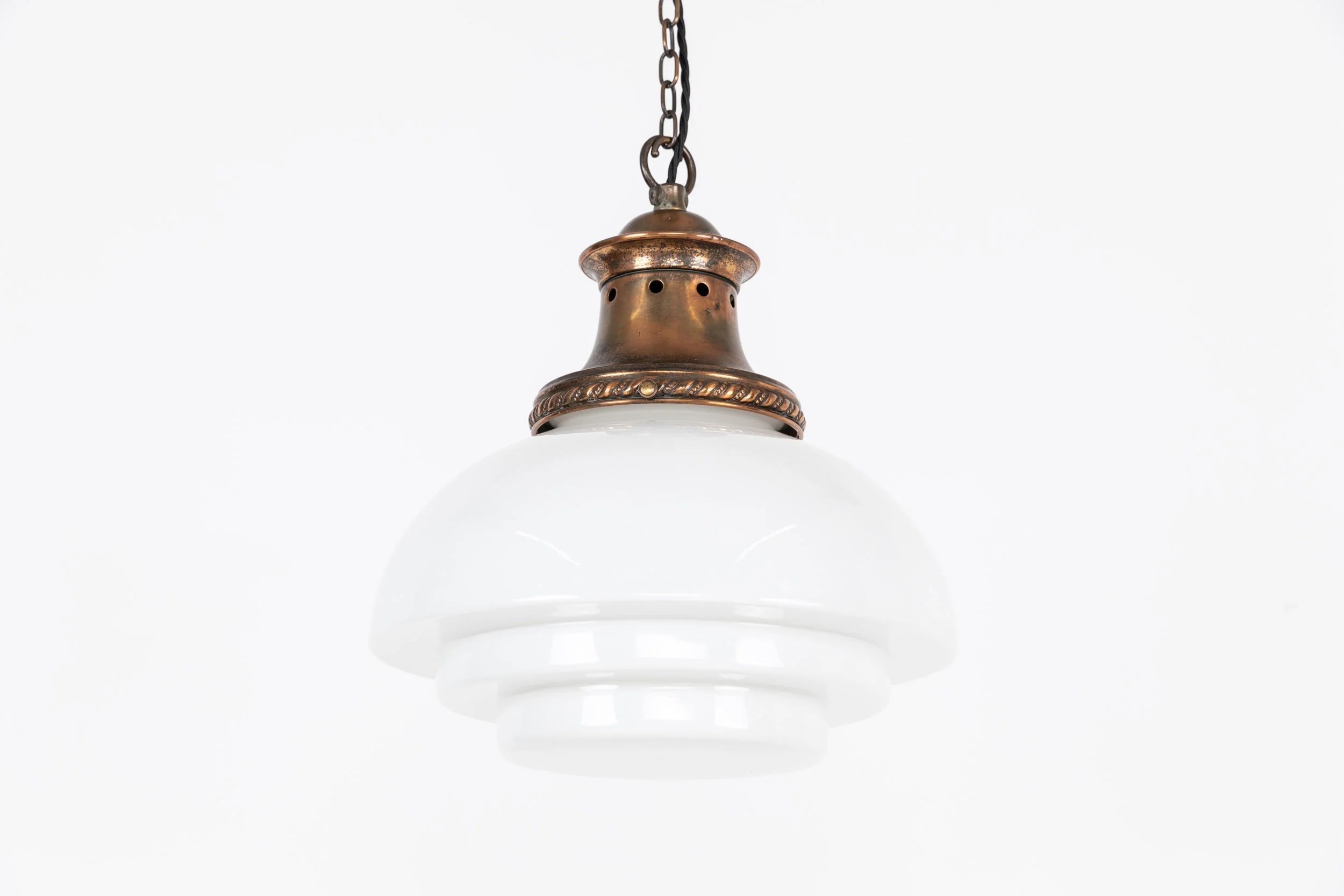 14" Art Deco Stepped Opaline Light — Antiques Workshop | Exceptional ...