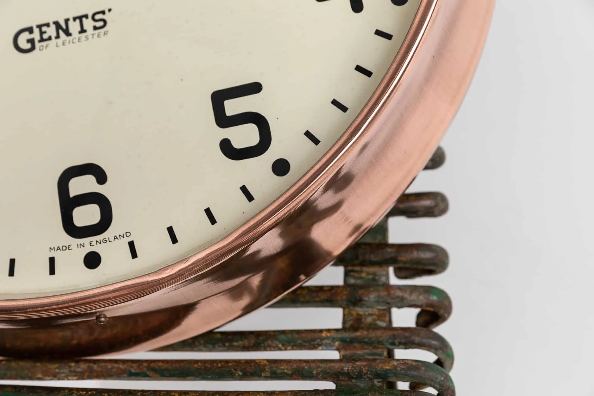 Copper Gents of Leicester Factory Wall Clock — Antiques Workshop ...