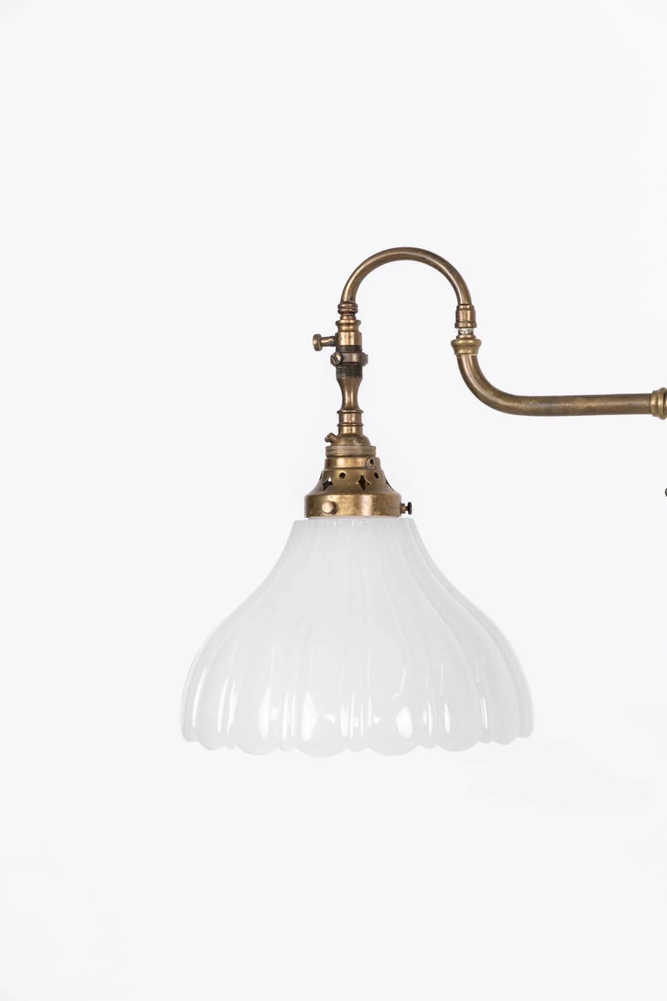 Elegant Moonstone Gasolier Ceiling Light — Antiques Workshop ...