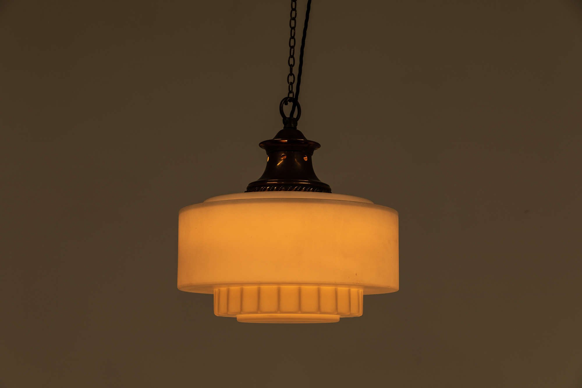 Satin Cylindrical Stepped Opaline Light — Antiques Workshop ...