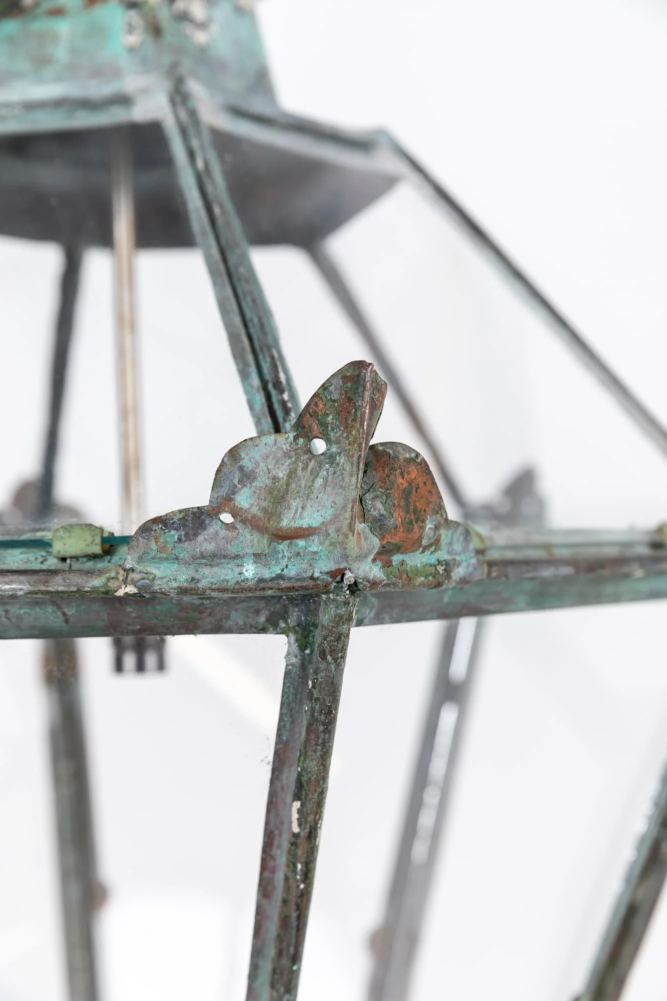 Large Victorian Verdigris Copper Antique Street Lantern — Antiques Workshop | Exceptional ...