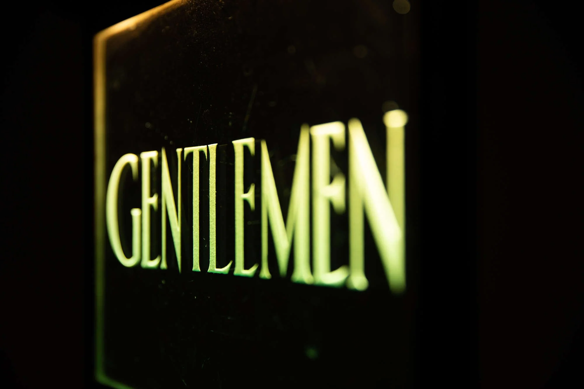Brass Internalite 'Gentlemen' Illuminated Sign — Antiques Workshop ...