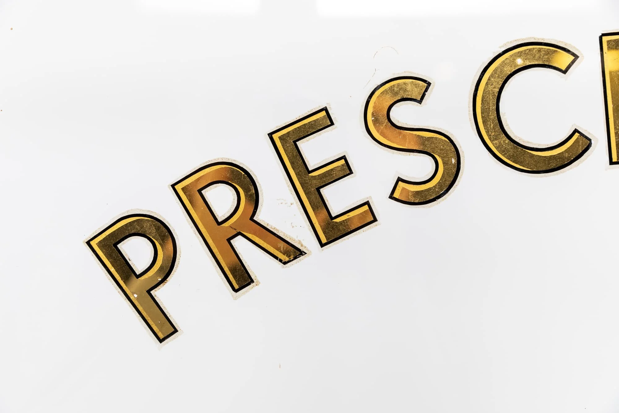 Reverse Painted Glass Chemist Sign — Antiques Workshop | Exceptional ...