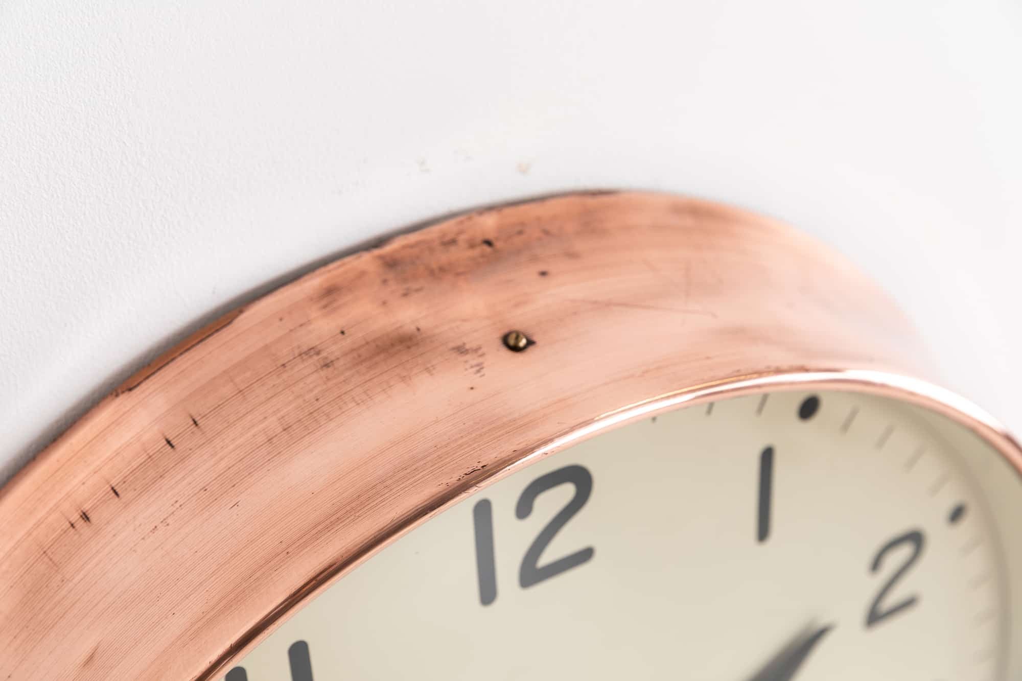 Copper Gents of Leicester Factory Wall Clock — Antiques Workshop ...
