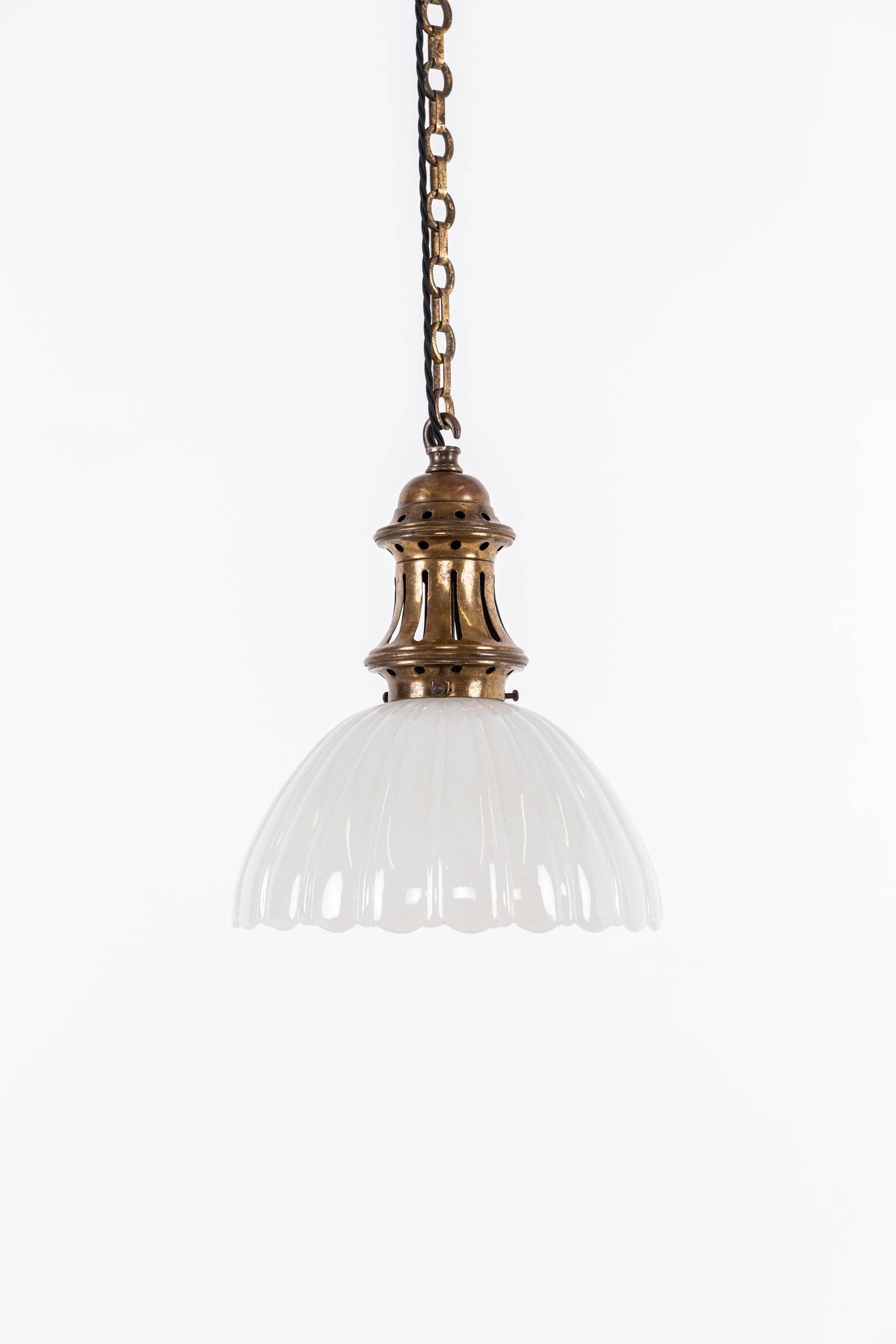 Large Grey Thorlux Enamel Pendant Light — Antiques Workshop ...