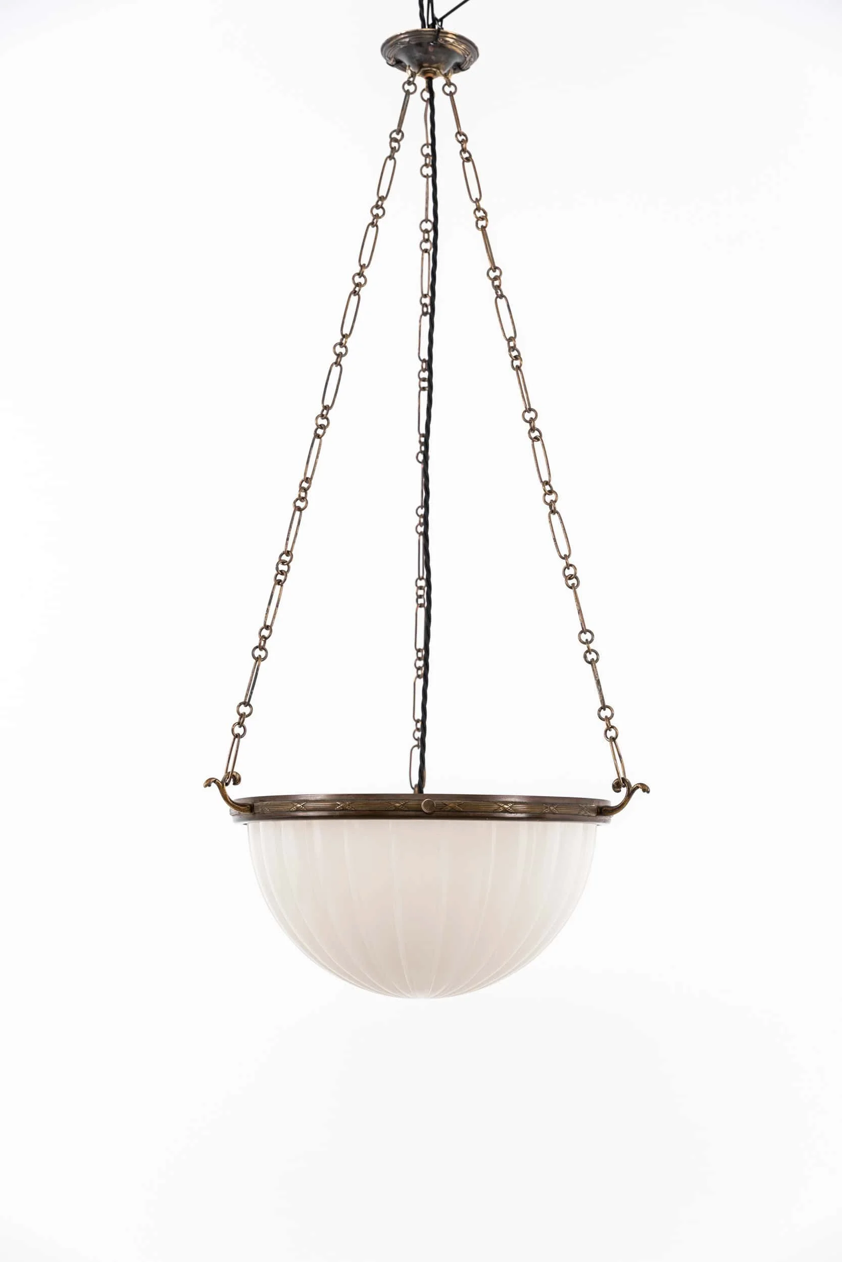 14" Moonstone Glass Plafonnier Ceiling Light — Antiques Workshop ...