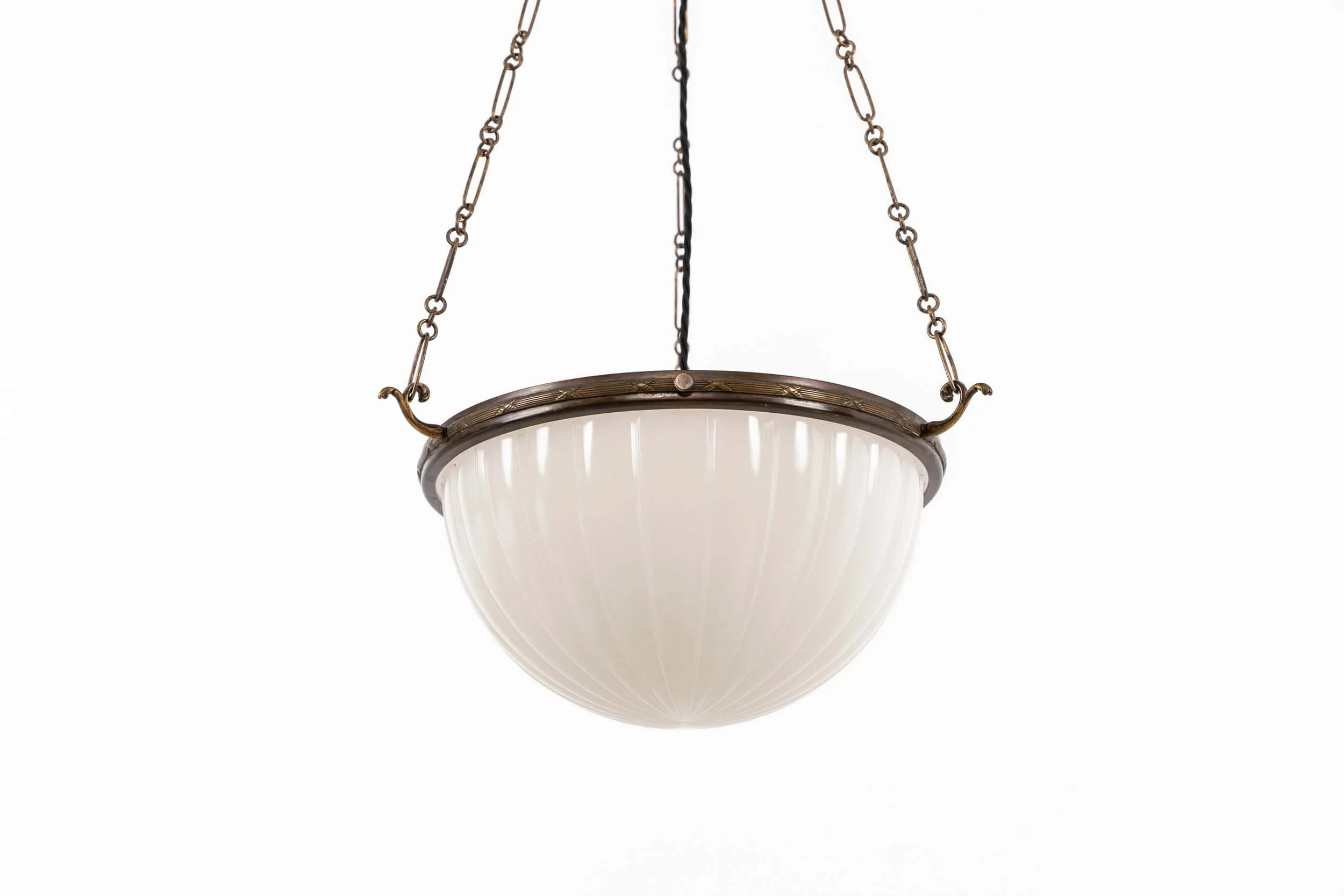 14" Moonstone Glass Plafonnier Ceiling Light — Antiques Workshop ...