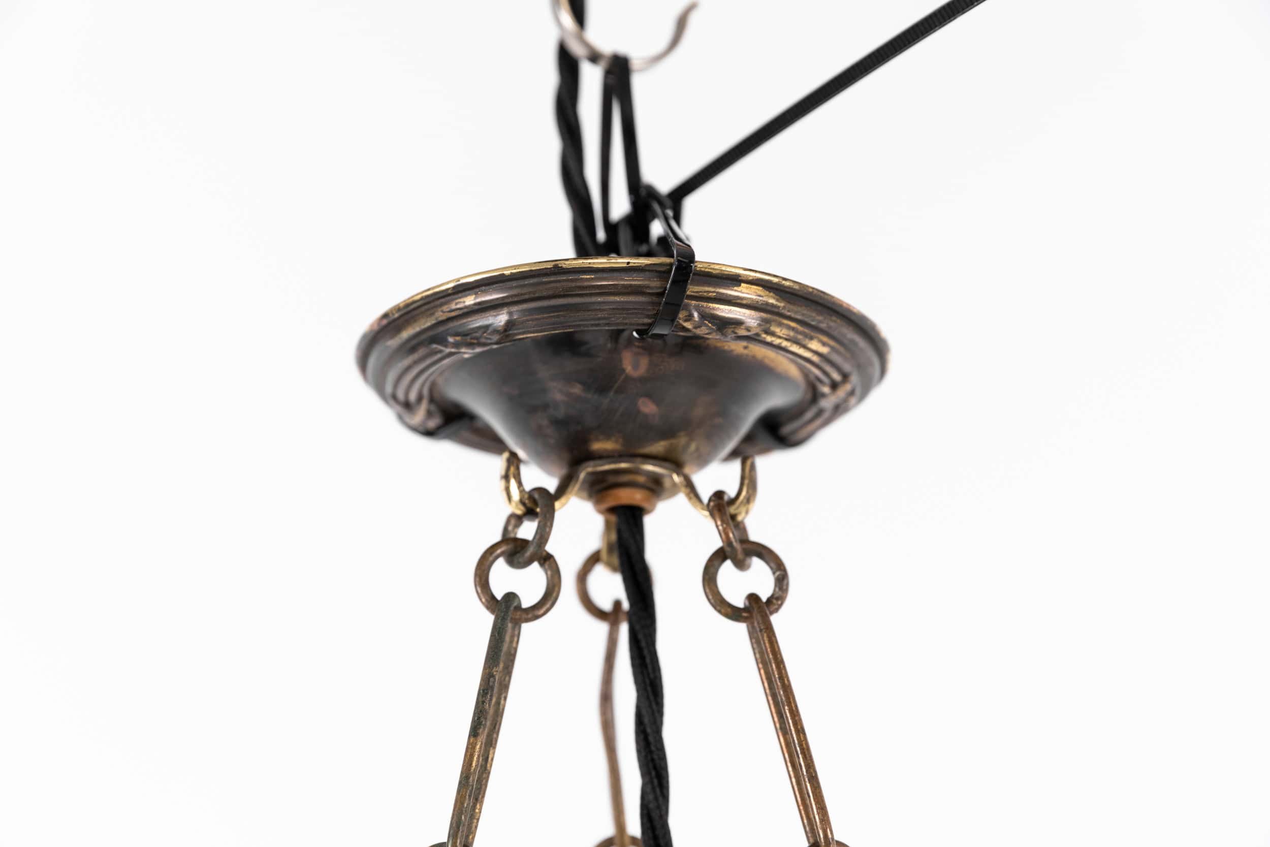 14" Moonstone Glass Plafonnier Ceiling Light — Antiques Workshop ...