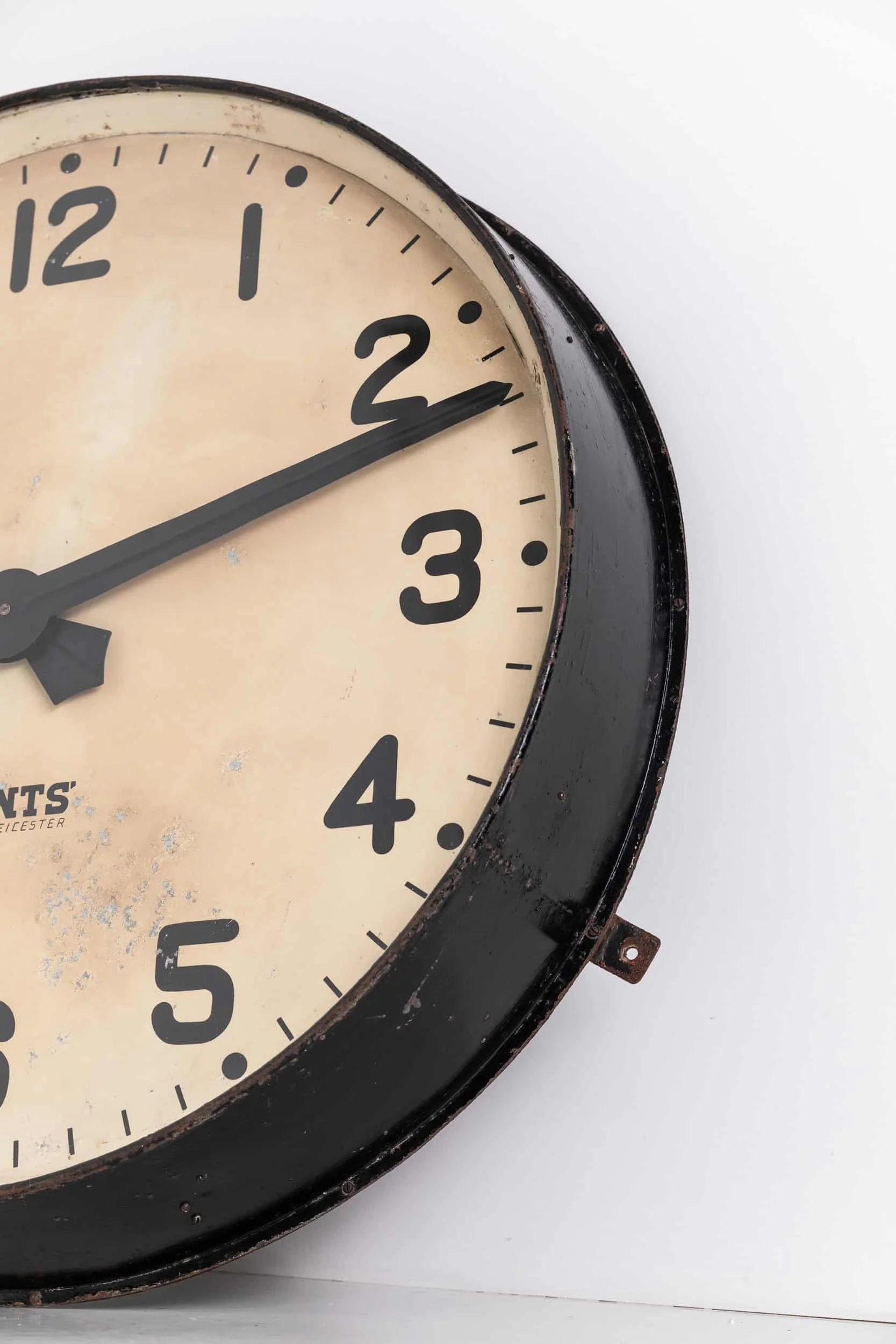 XL 36" Black Industrial Gents of Leicester Wall Clock — Antiques ...