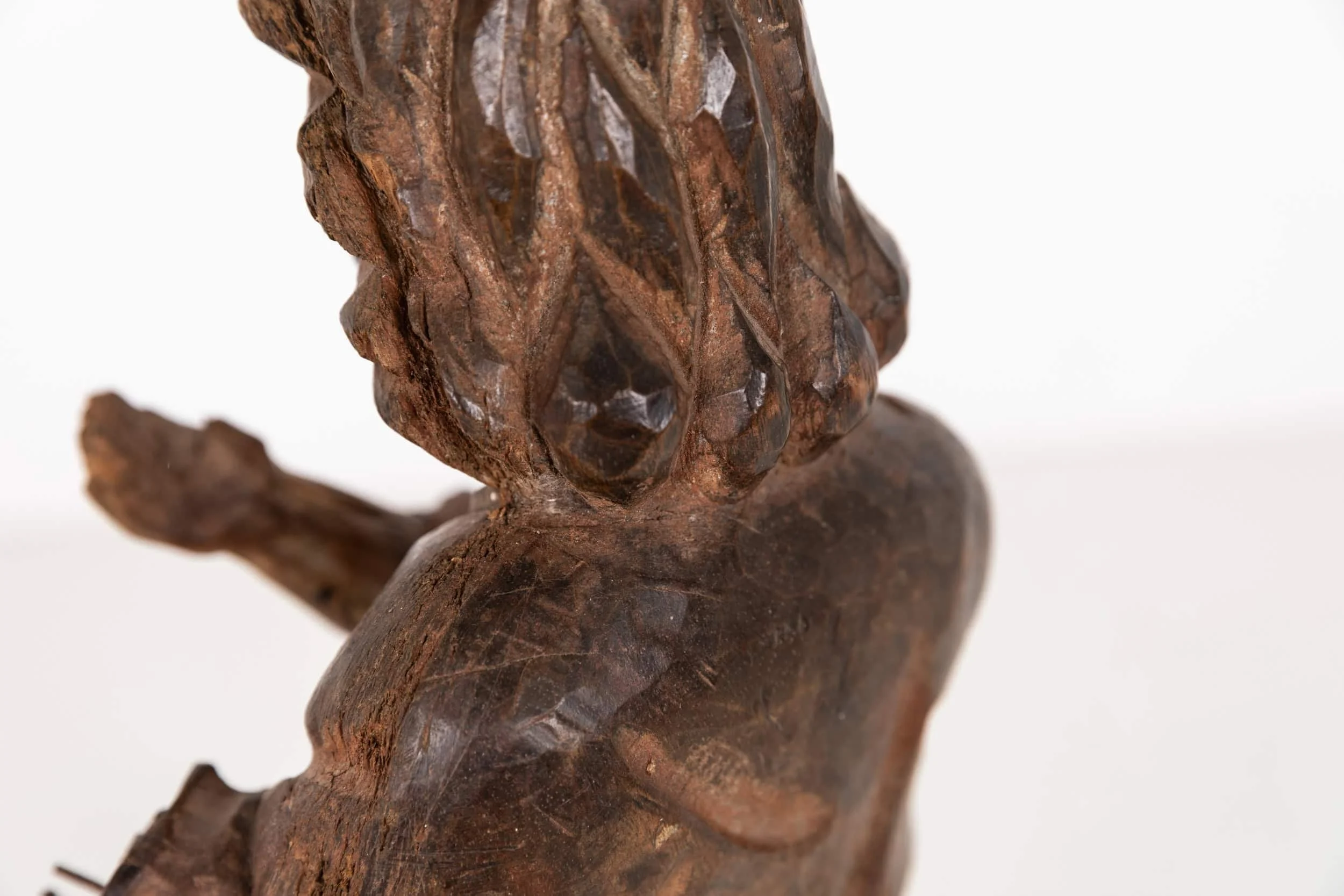 Hand Carved Hardwood Statuette — Antiques Workshop | Exceptional ...