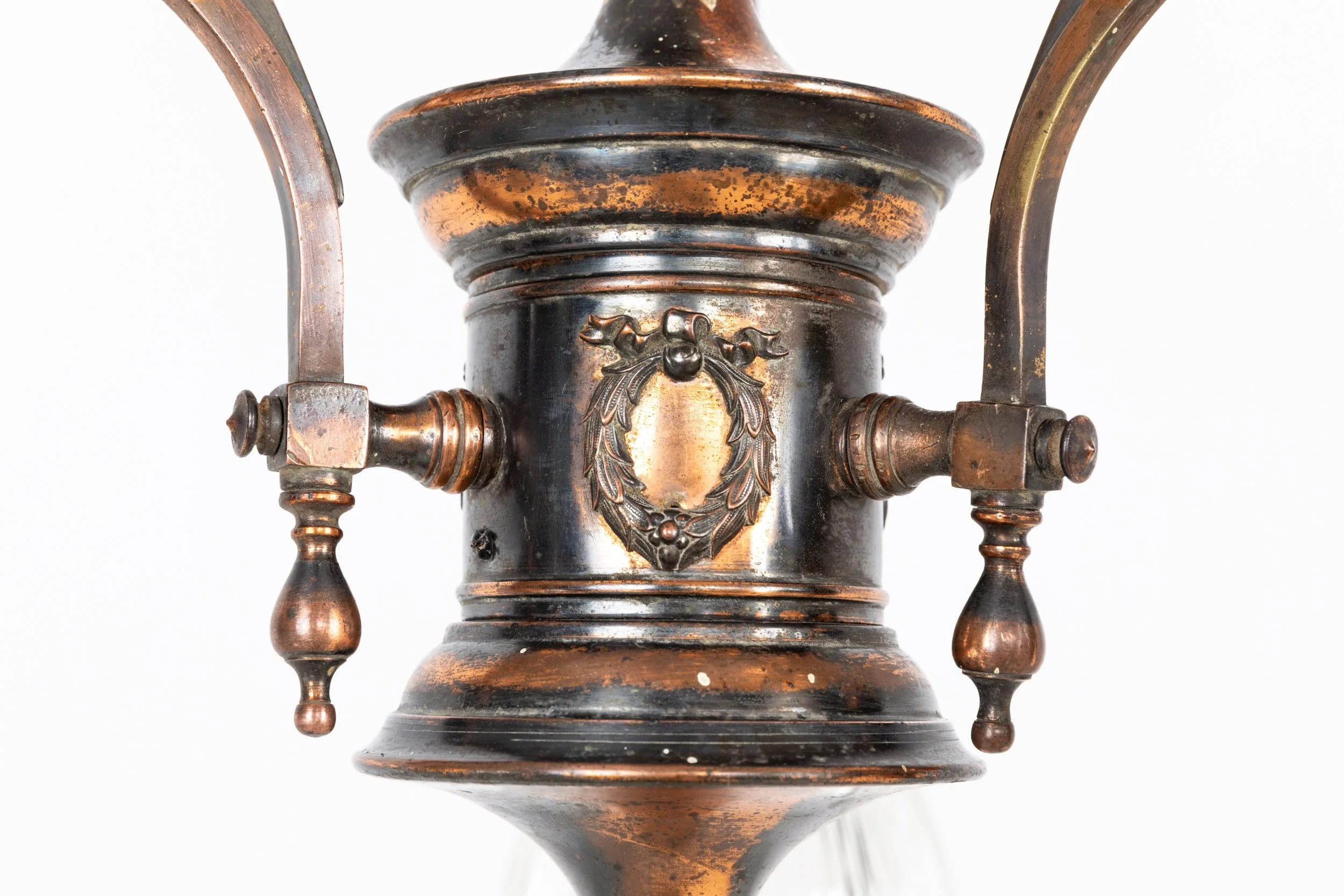 3-Arm Copper Plated GEC Electrolier Light — Antiques Workshop ...