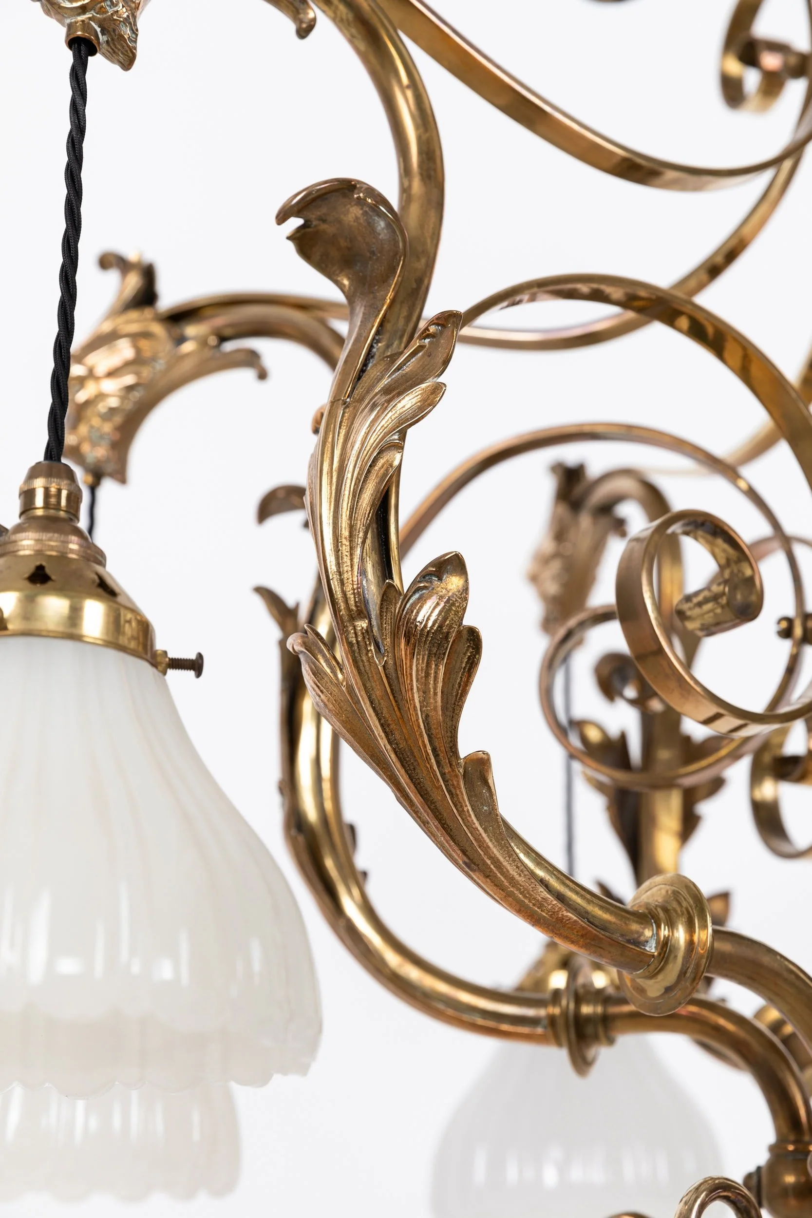 XL Antique F&C Osler Brass Electrolier Light — Antiques Workshop ...