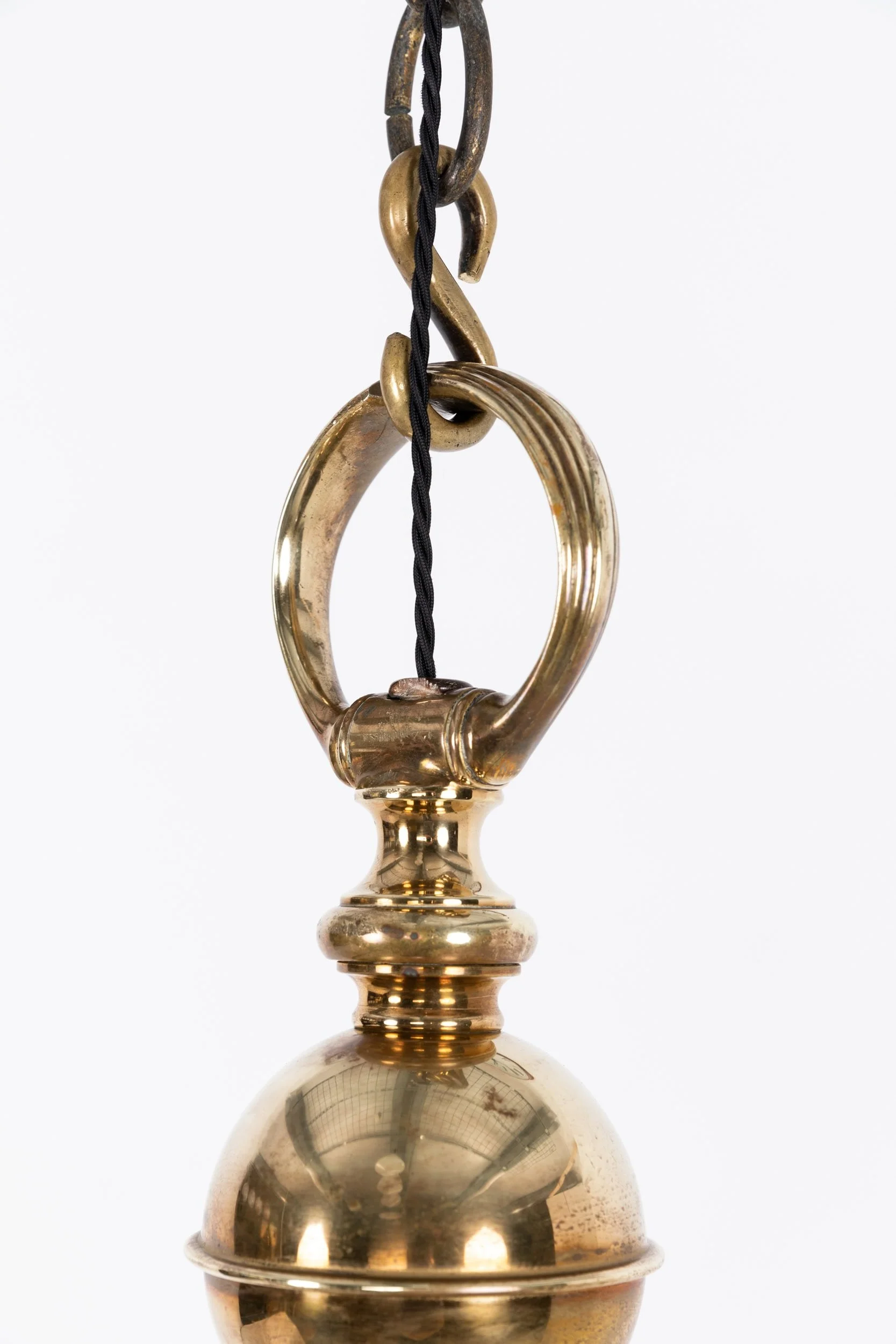 XL Antique F&C Osler Brass Electrolier Light — Antiques Workshop ...