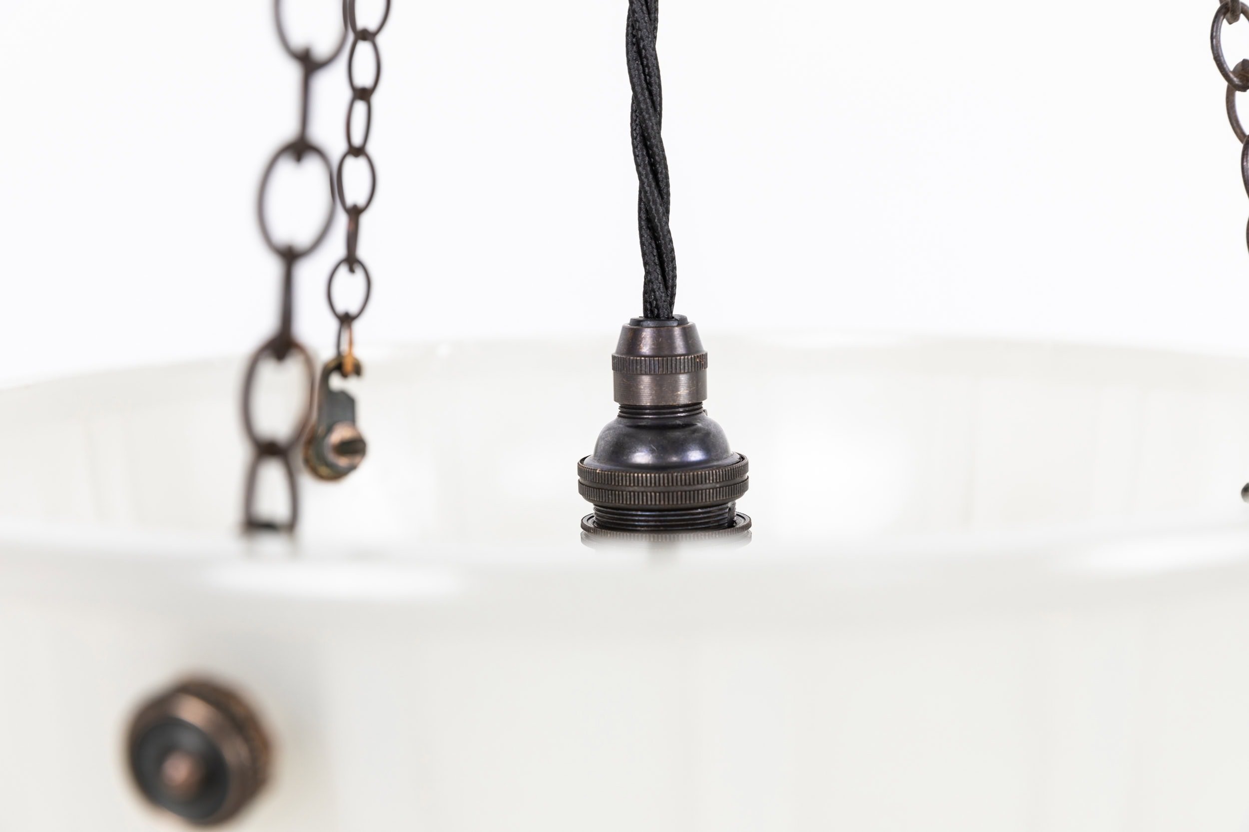 12" Moonstone Bowl Plafonnier Ceiling Light — Antiques Workshop ...