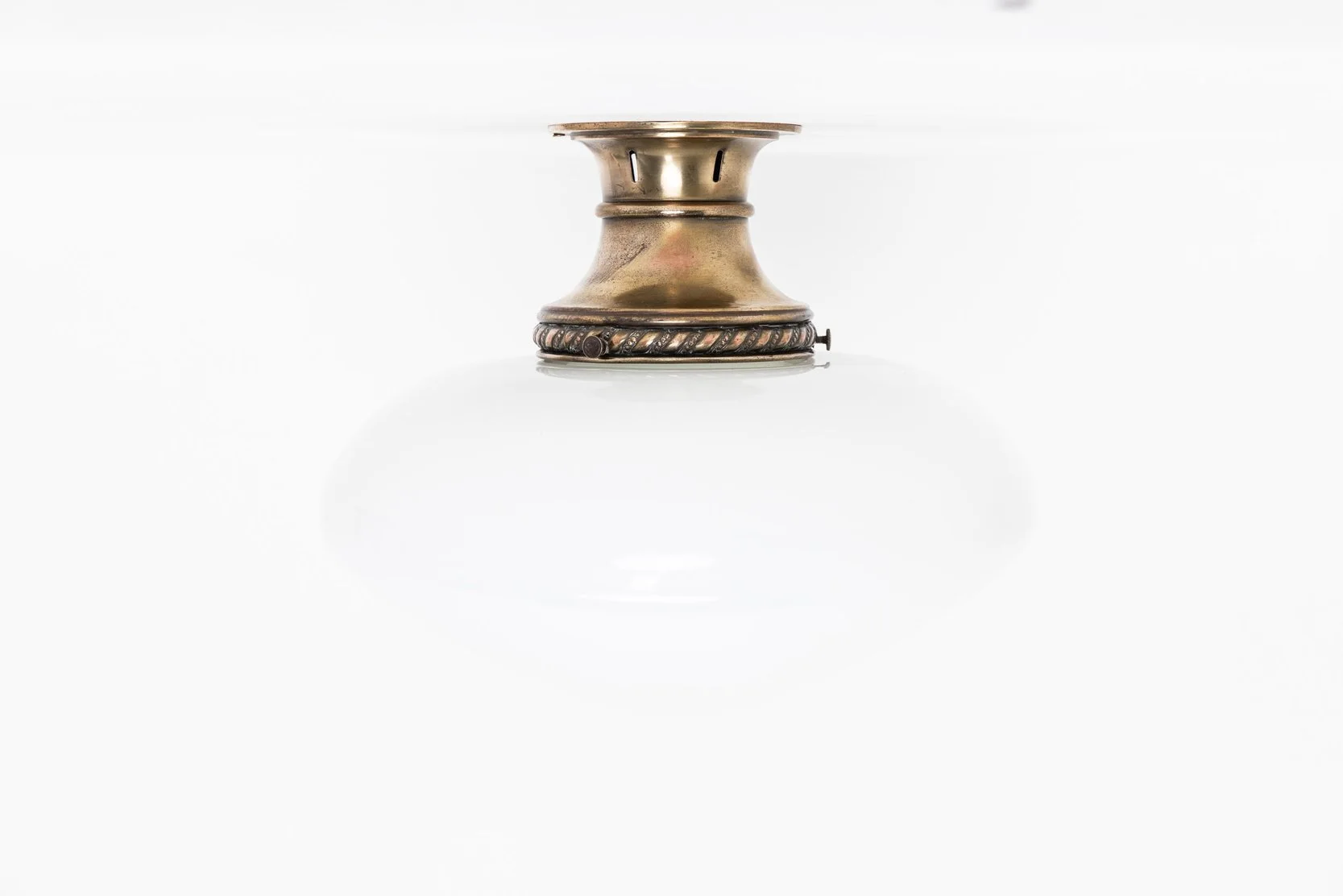 Flush Mounted GEC Ovaloid Opaline Light — Antiques Workshop ...