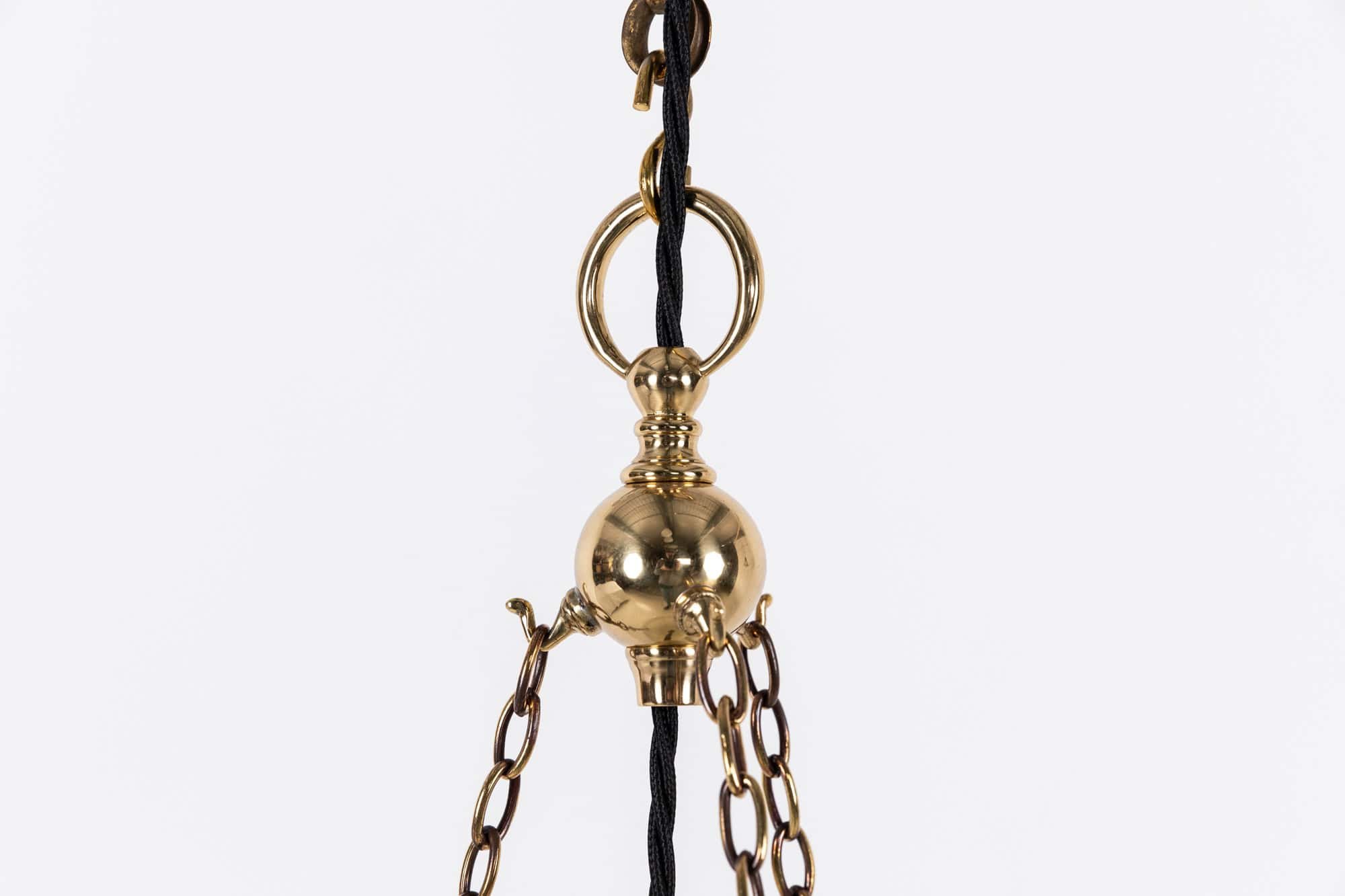 14" Ornate Moonstone Glass Plafonnier Ceiling Light — Antiques Workshop ...