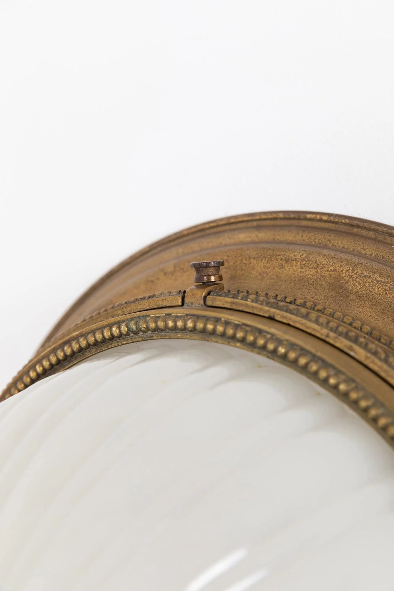 Gilt Brass & Moonstone Flush Mounted Ceiling Light — Antiques Workshop ...