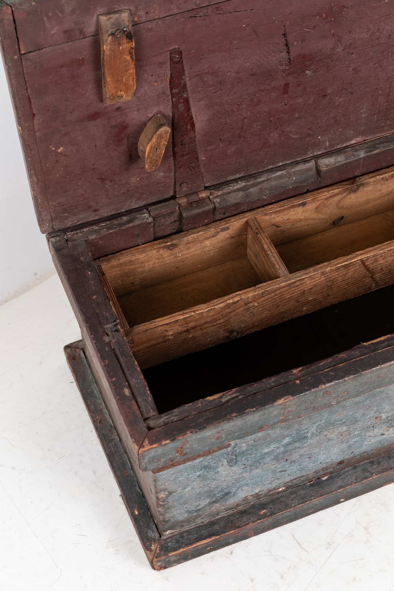 Large Victorian Painted Wooden Tool Chest — Antiques Workshop ...