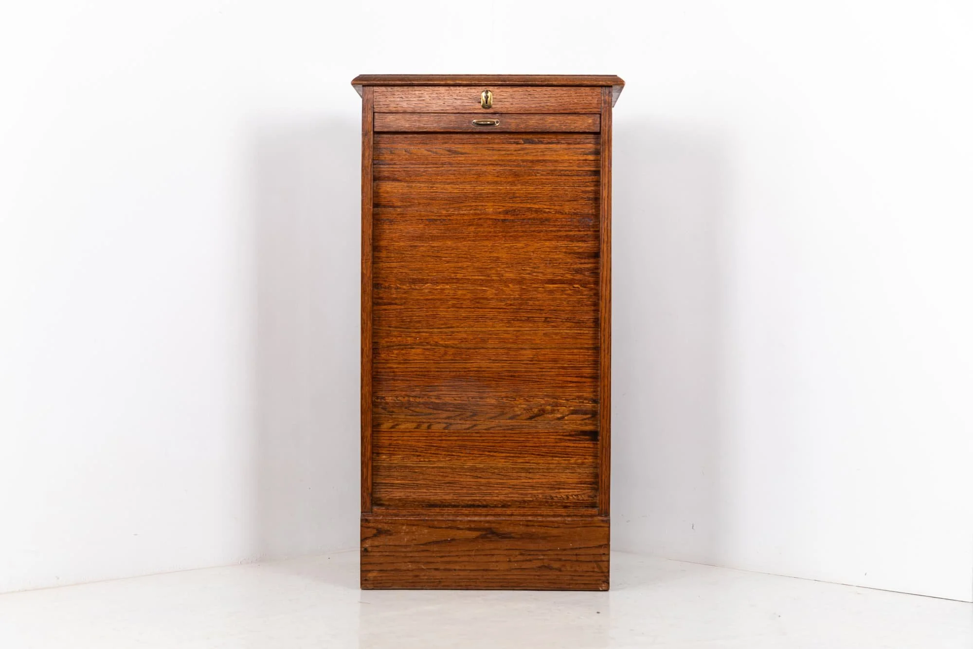 Mid-Century Wooden Tambour Drawer Unit — Antiques Workshop ...