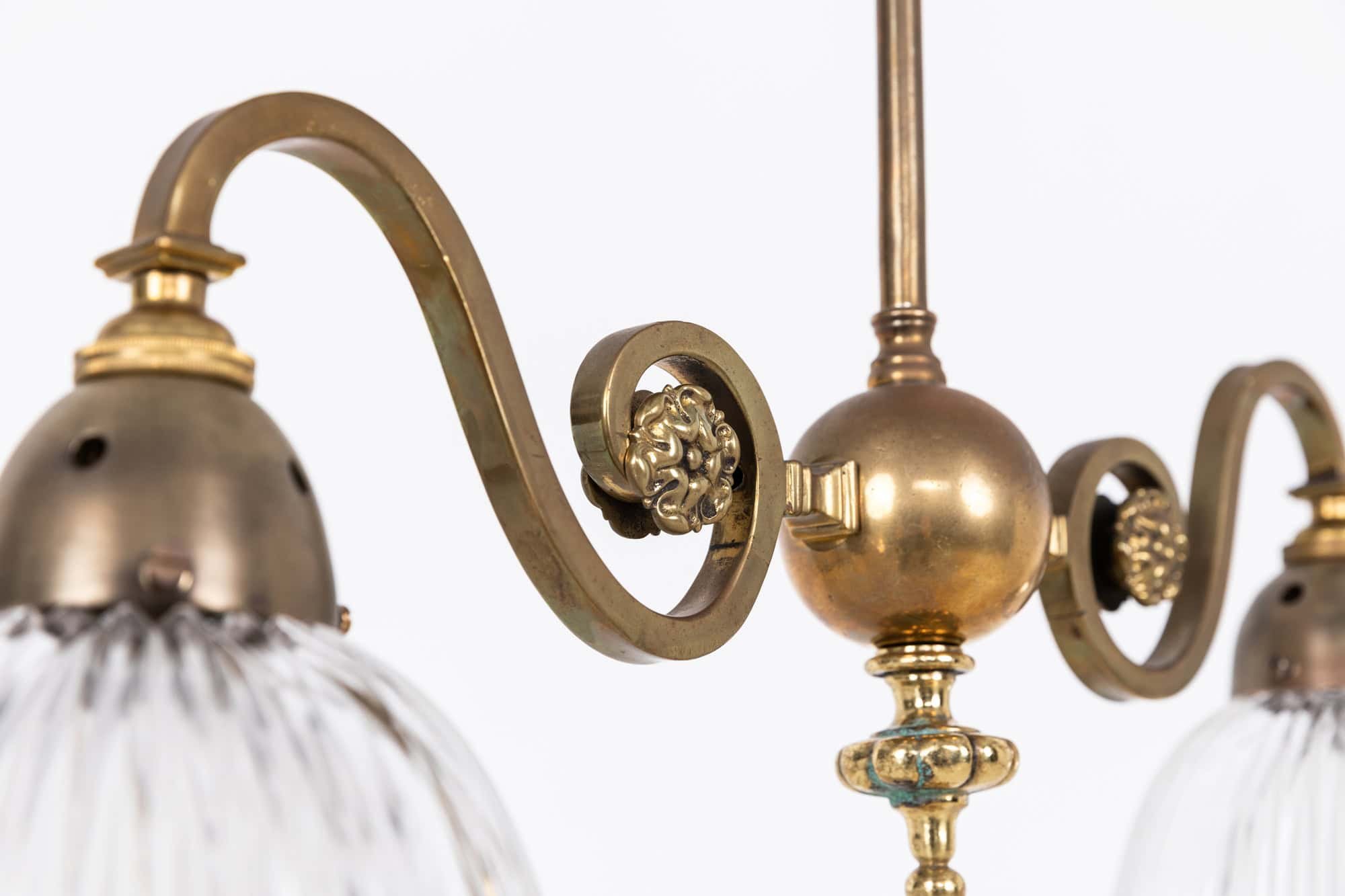 Early 20th Century GEC Two-Branch Ceiling Light — Antiques Workshop ...