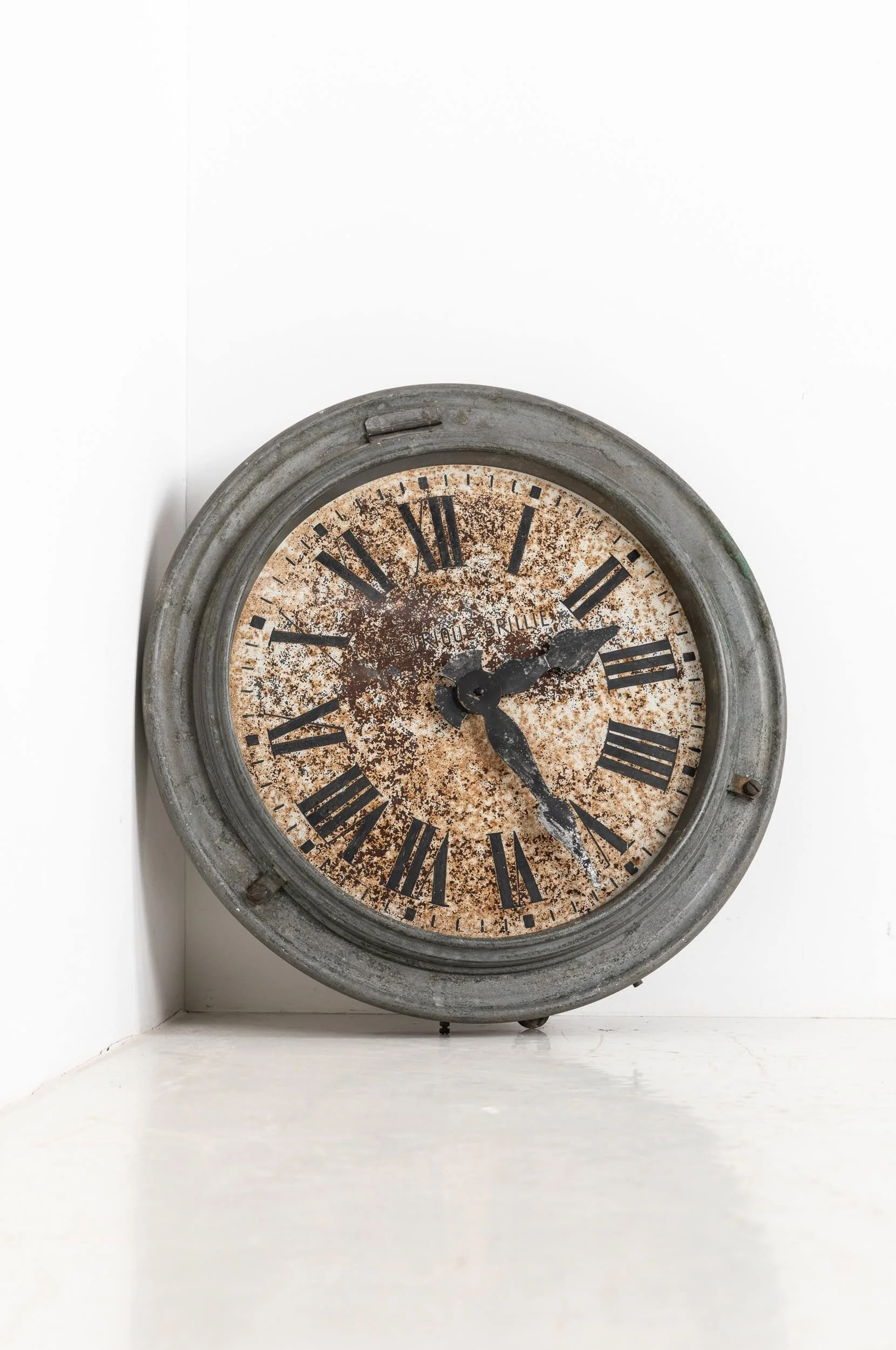 French Electrique Brillié Industrial Wall Clock — Antiques Workshop ...