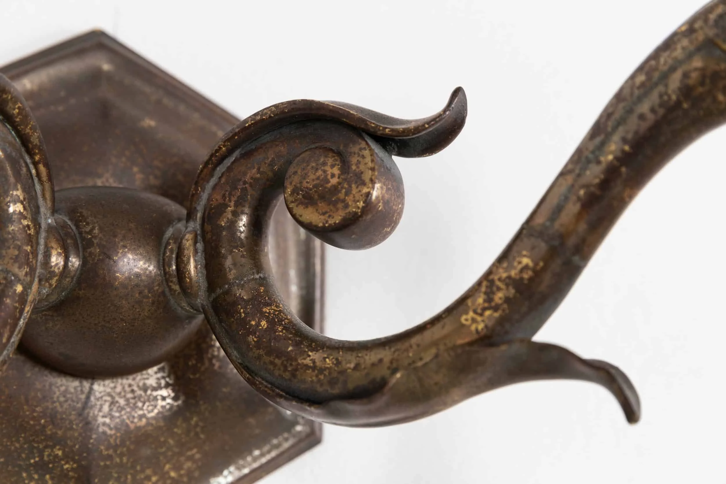 Pair of Brass GEC Twin Wall Bracket Lamps — Antiques Workshop ...