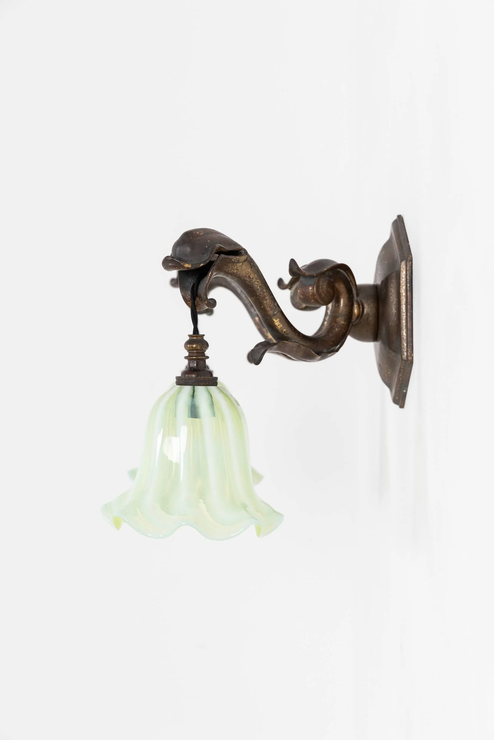 Pair of Brass GEC Twin Wall Bracket Lamps — Antiques Workshop ...